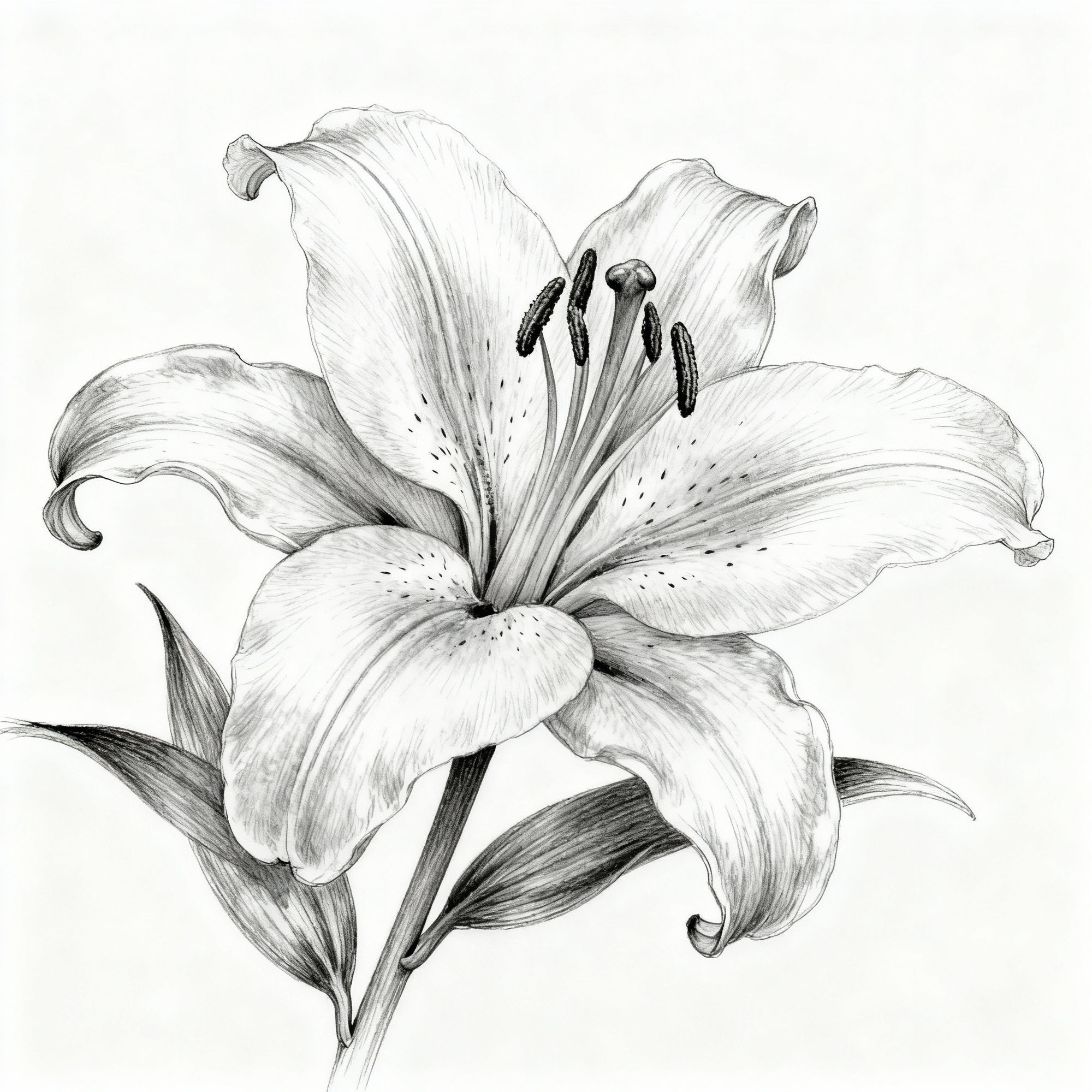 AI Lily Flower Drawings - Create Your Own Art