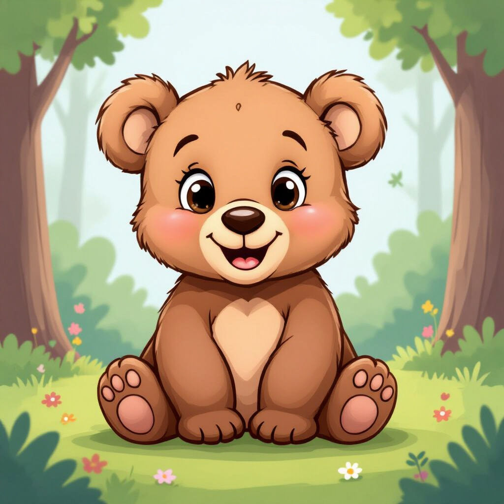 Easy Cute Bear Drawings - AI Art Generator