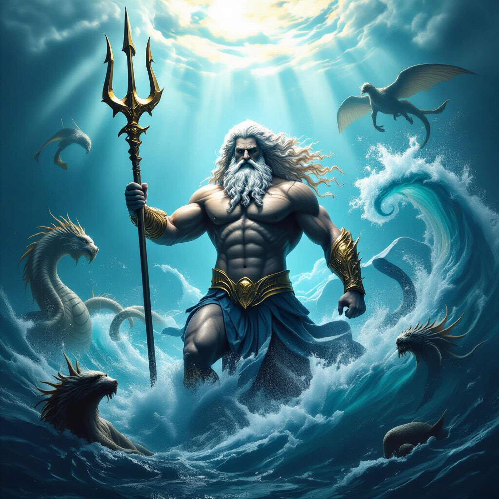 Poseidon Easy Drawing - Create Mythical Art With AI