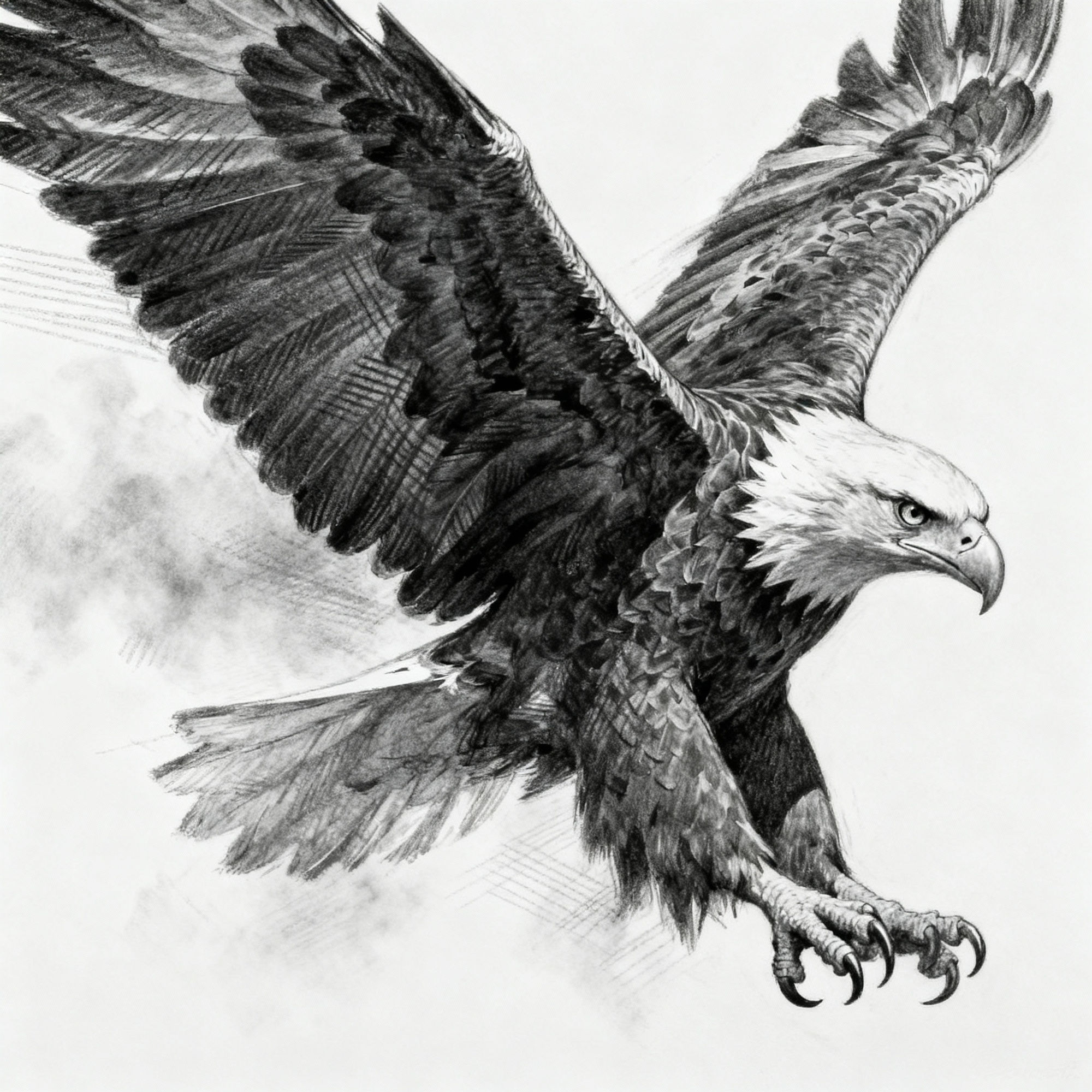 Eagle Flying Drawing - Create Stunning Art