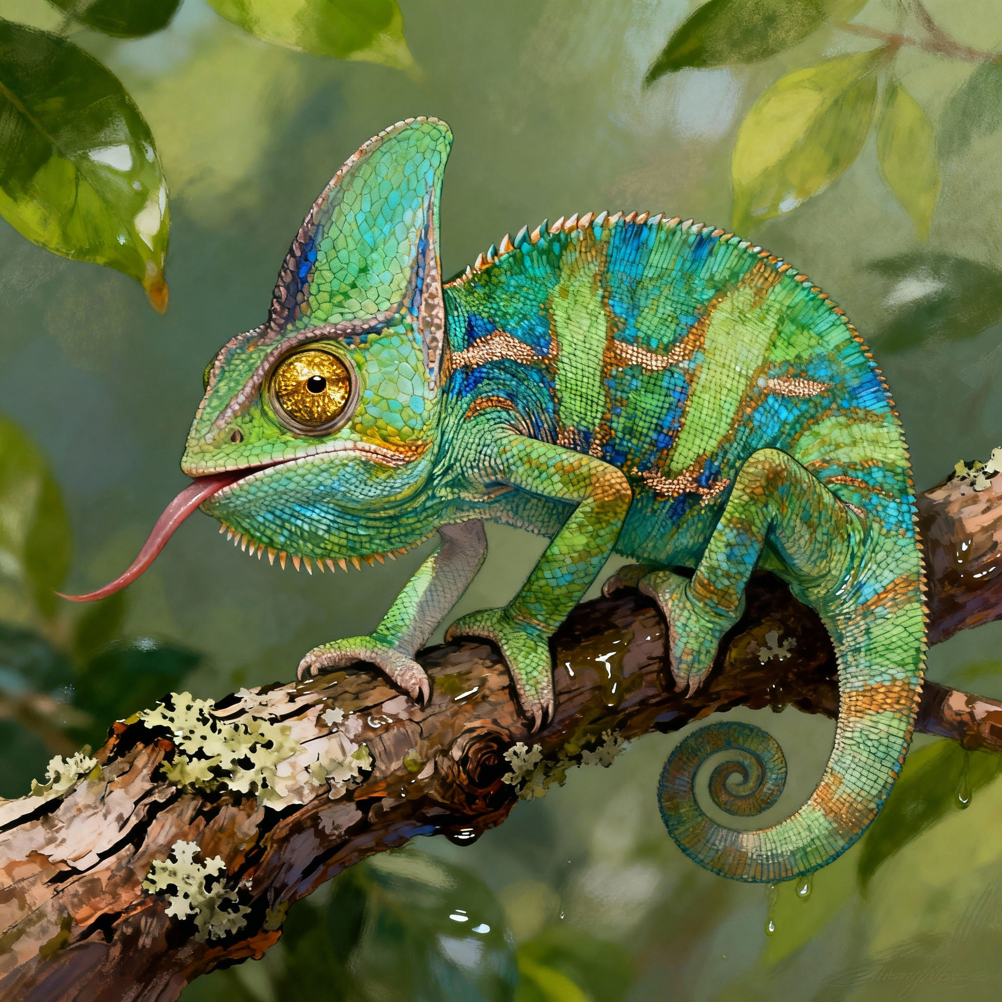 Lizard Drawings - AI Generated Art & Illustrations