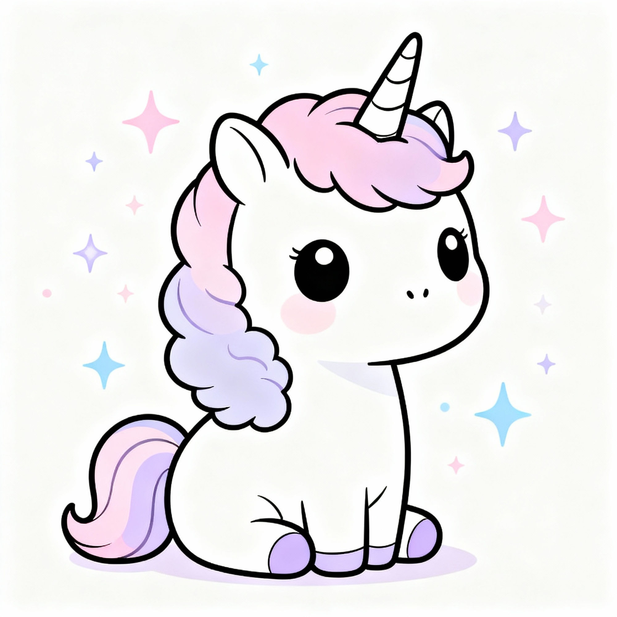 Cute Easy Unicorn Drawings | AI Art Generator