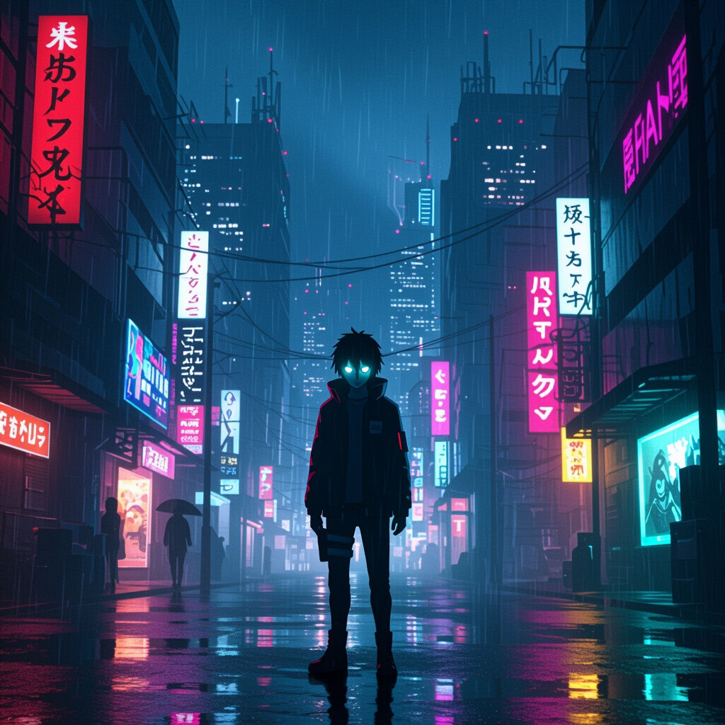 Dark Aesthetic Anime Wallpaper - AI Generated Art