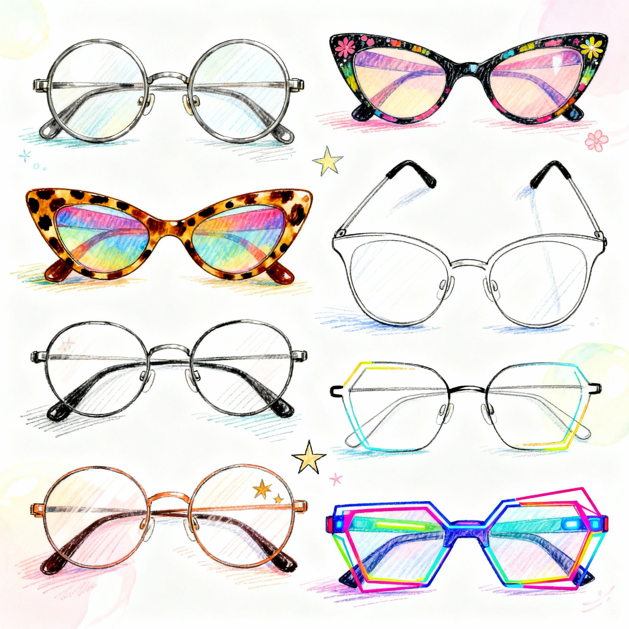 AI Glasses Drawings - Create Unique Eyewear Art