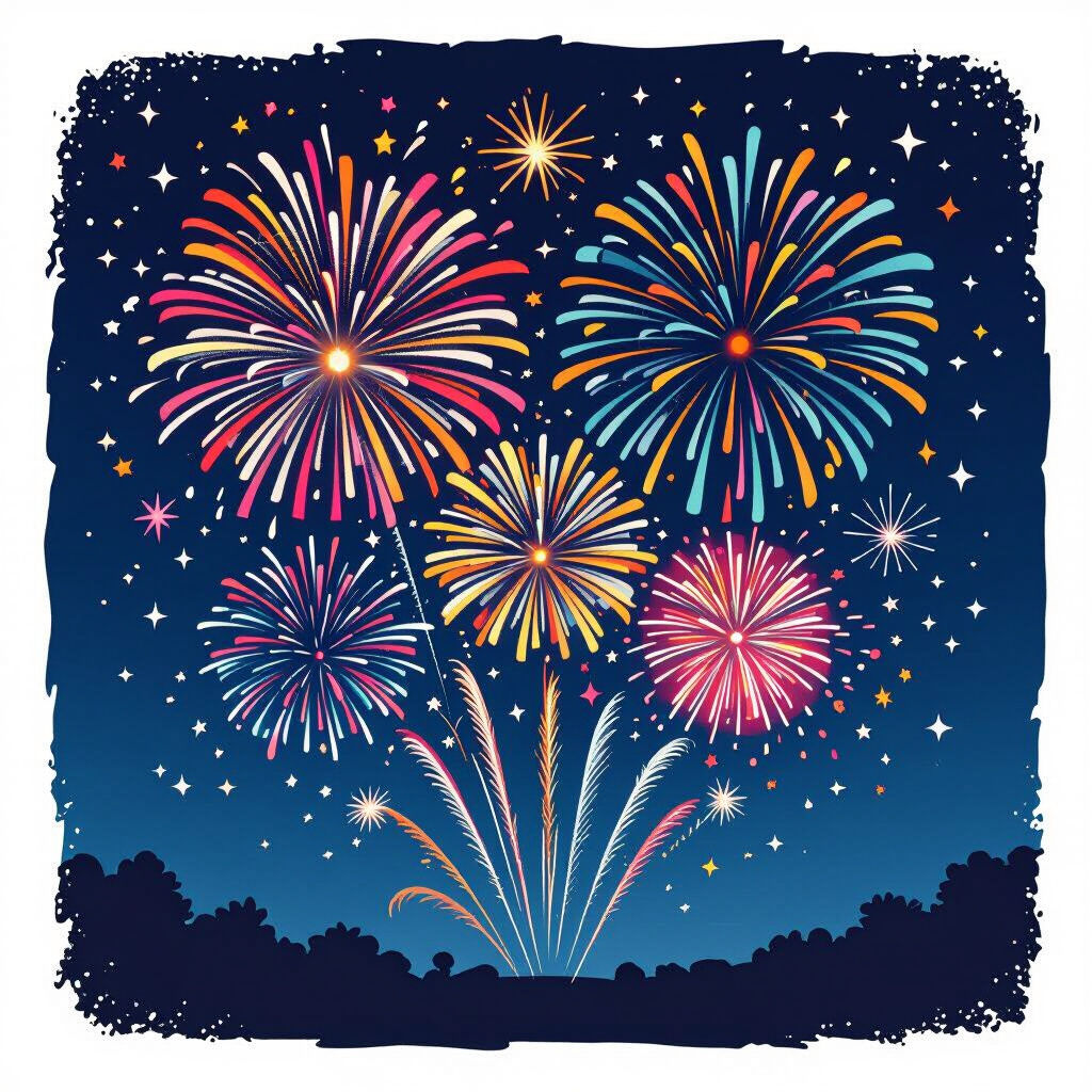 Fireworks Clip Art - Stunning AI-generated Graphics