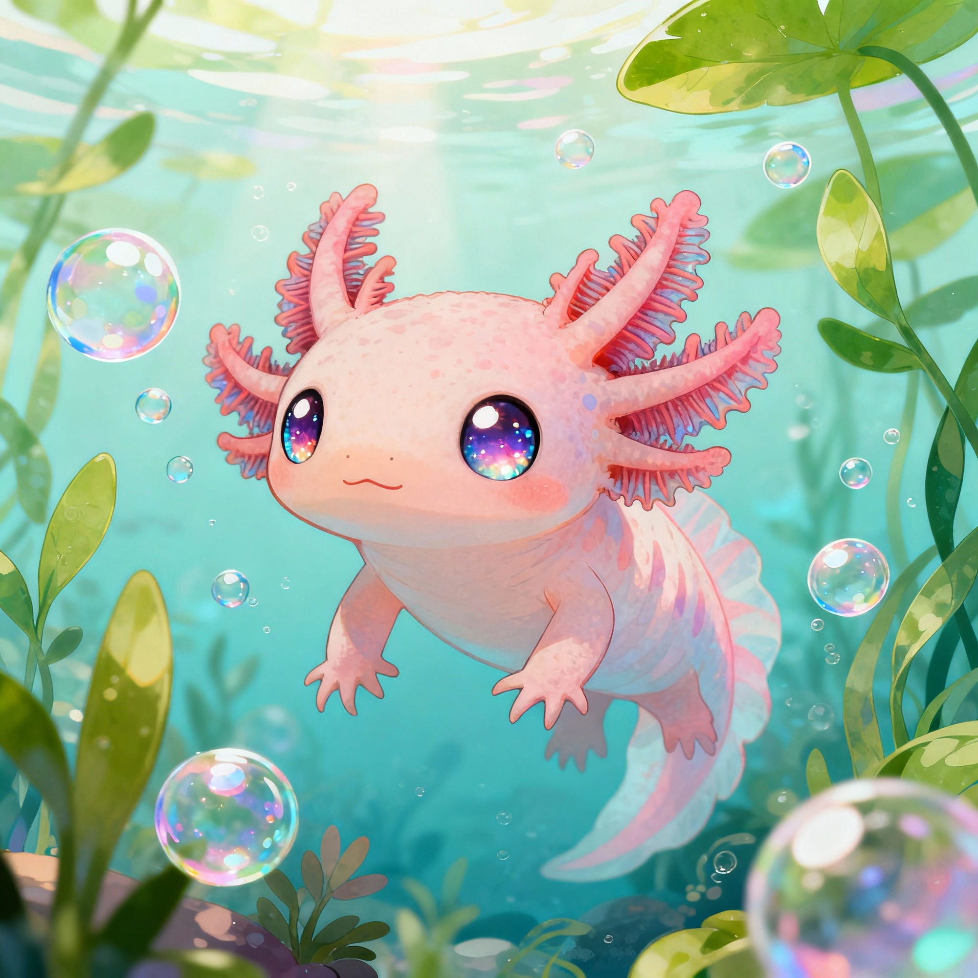 Cute Axolotl Drawings - AI Generated Art