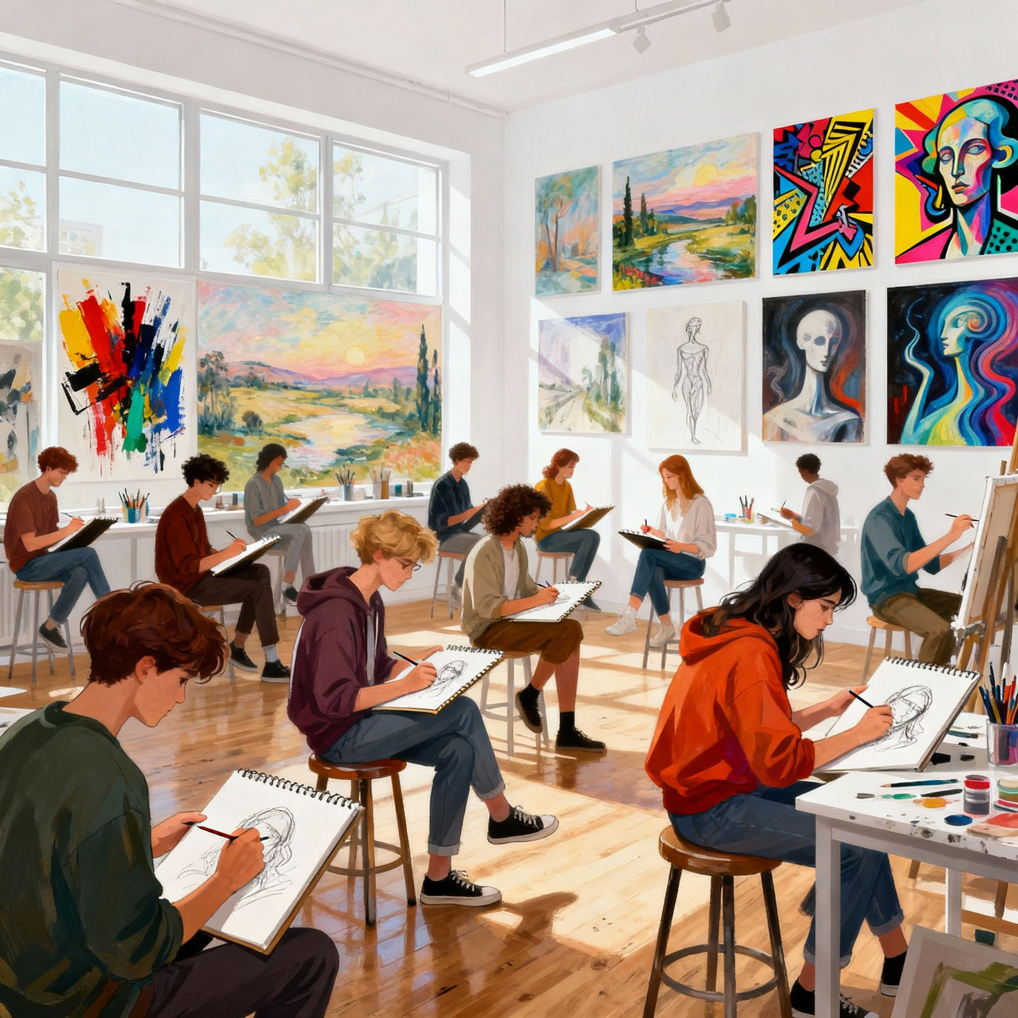 Drawing School - AI Art Tutorials & Examples