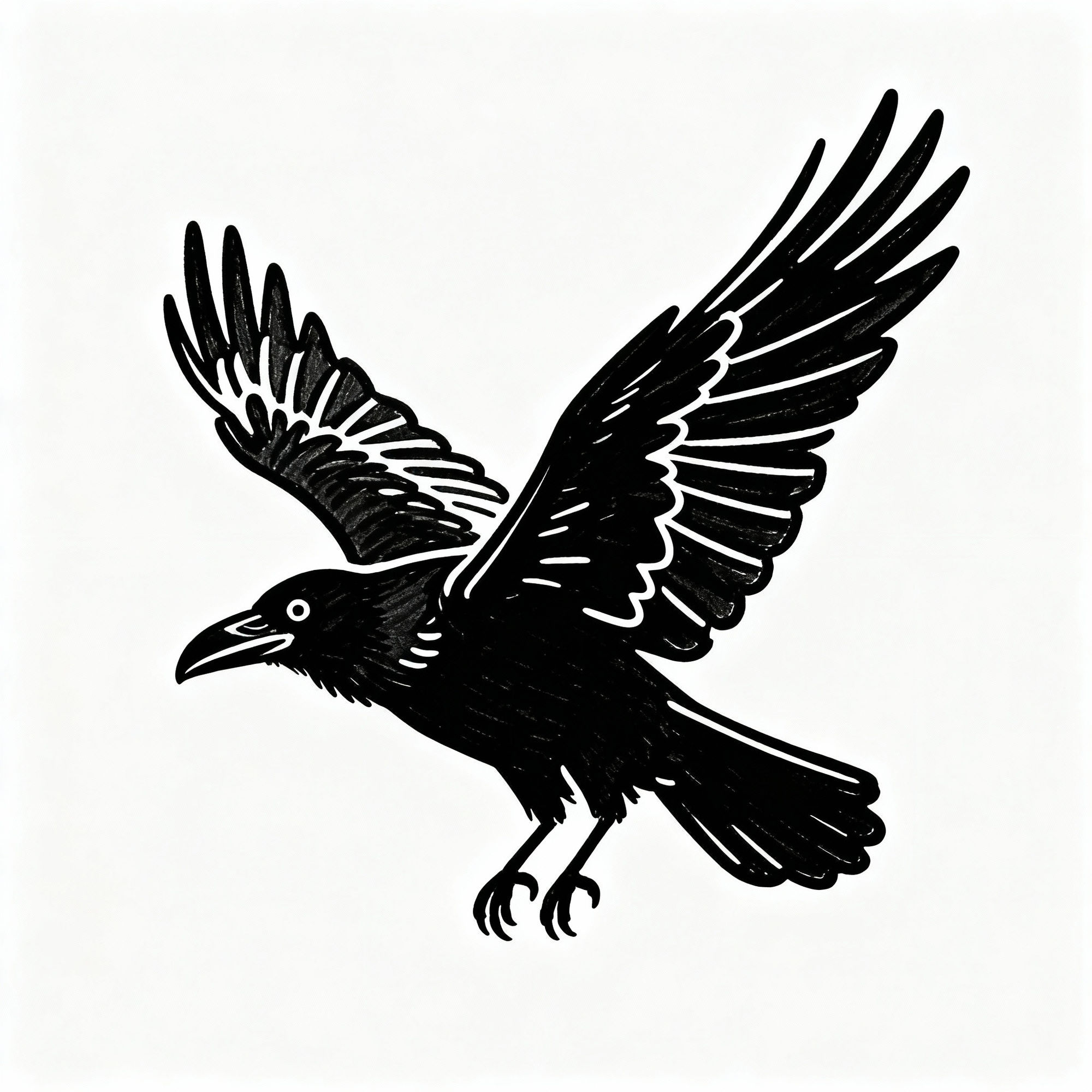 Raven Easy Drawing - AI Art Gallery