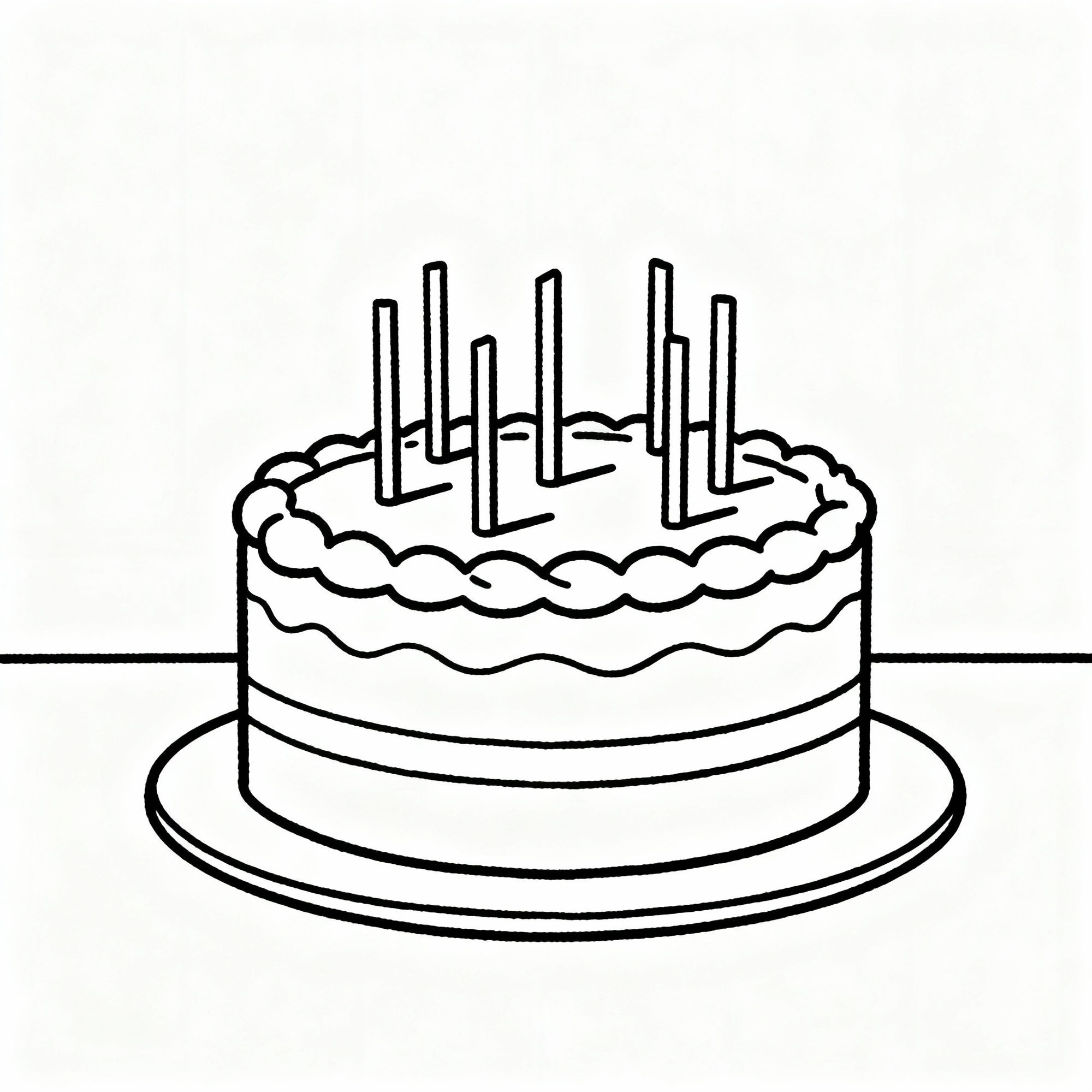 Simple Cake Drawings - Create Your Own With AI
