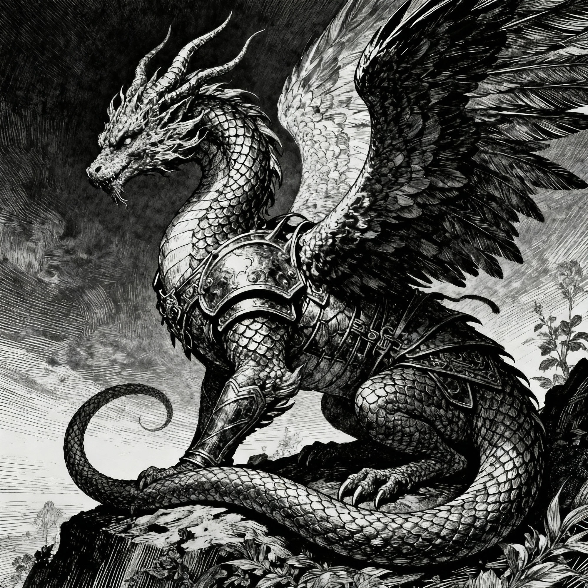 Hatching Art - AI Generated Art