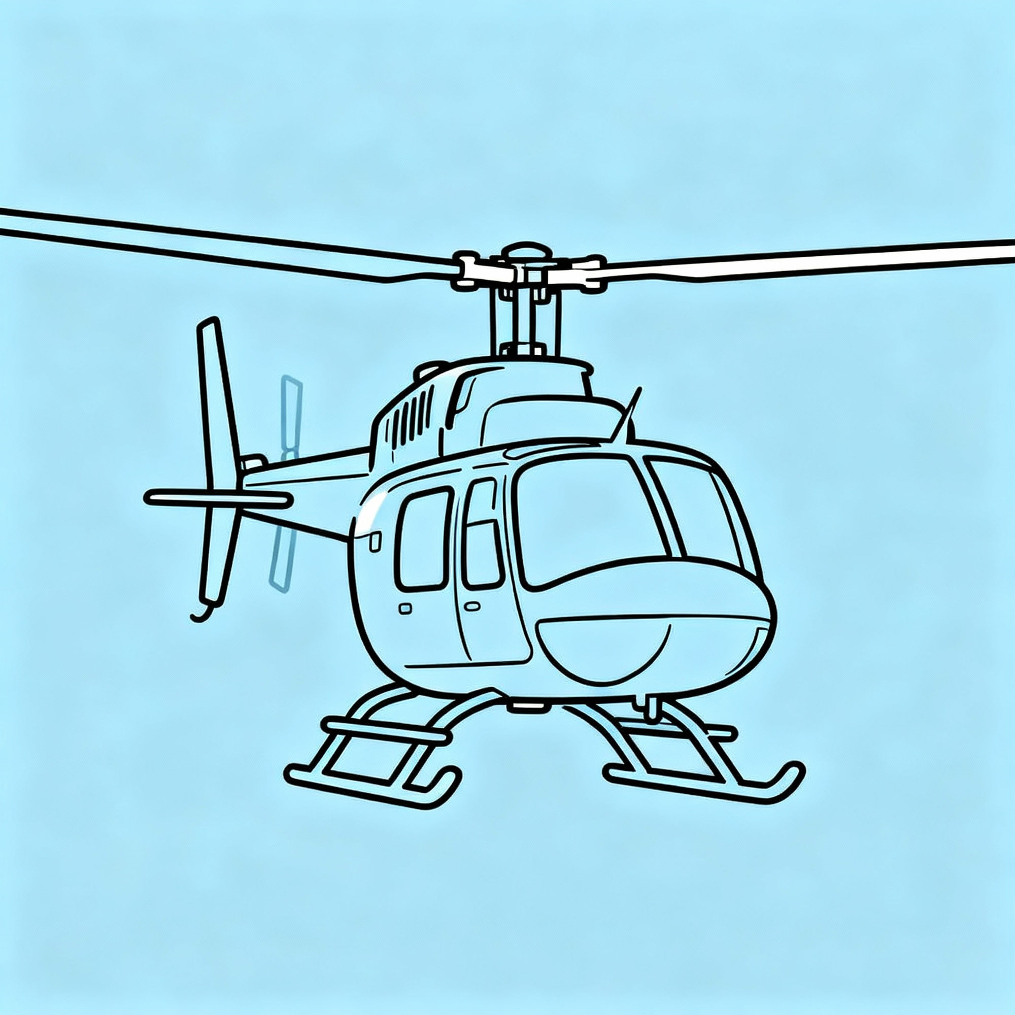 Easy Helicopter Drawing - AI Art Gallery