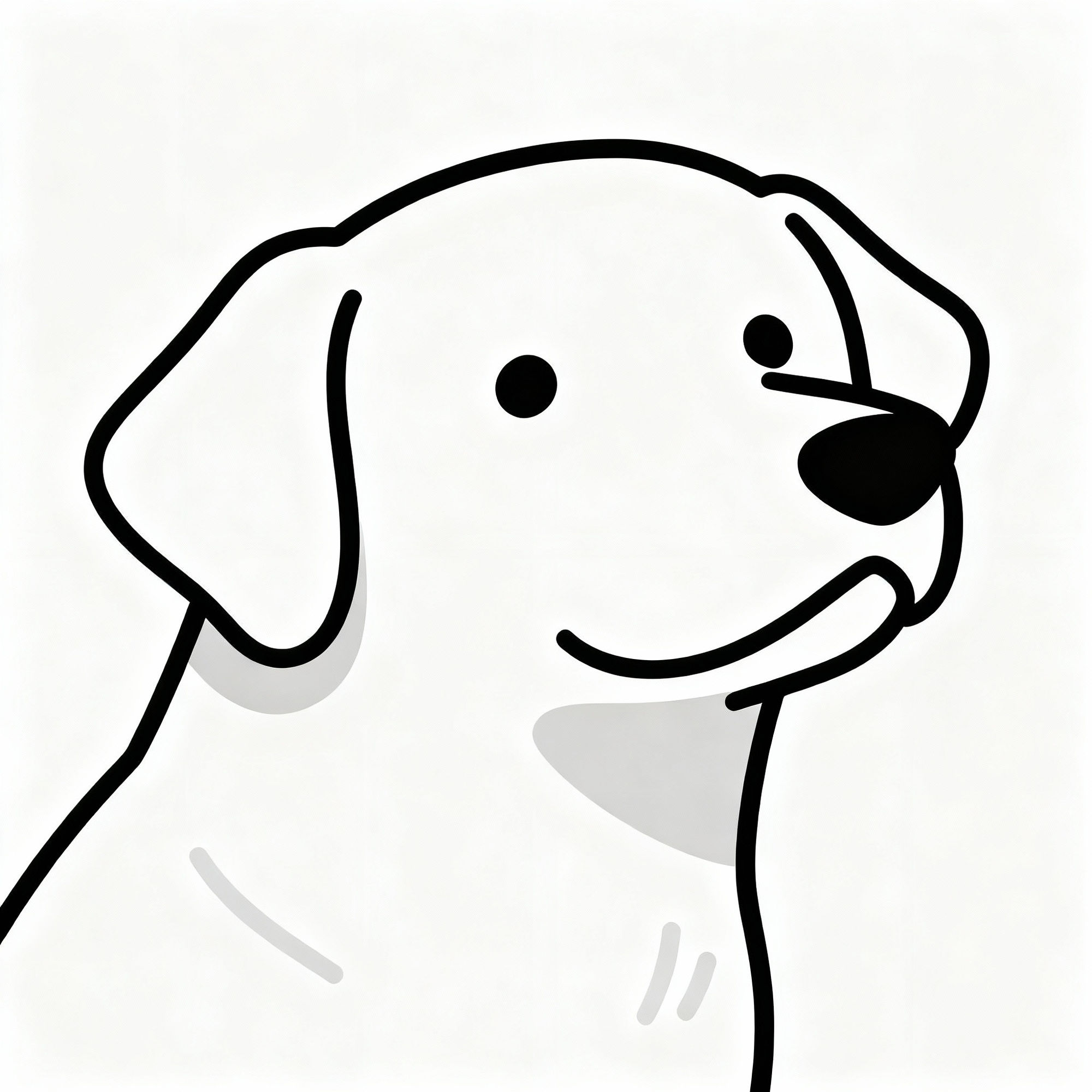 Easy Line Drawing Dog - Create Simple Dog Art