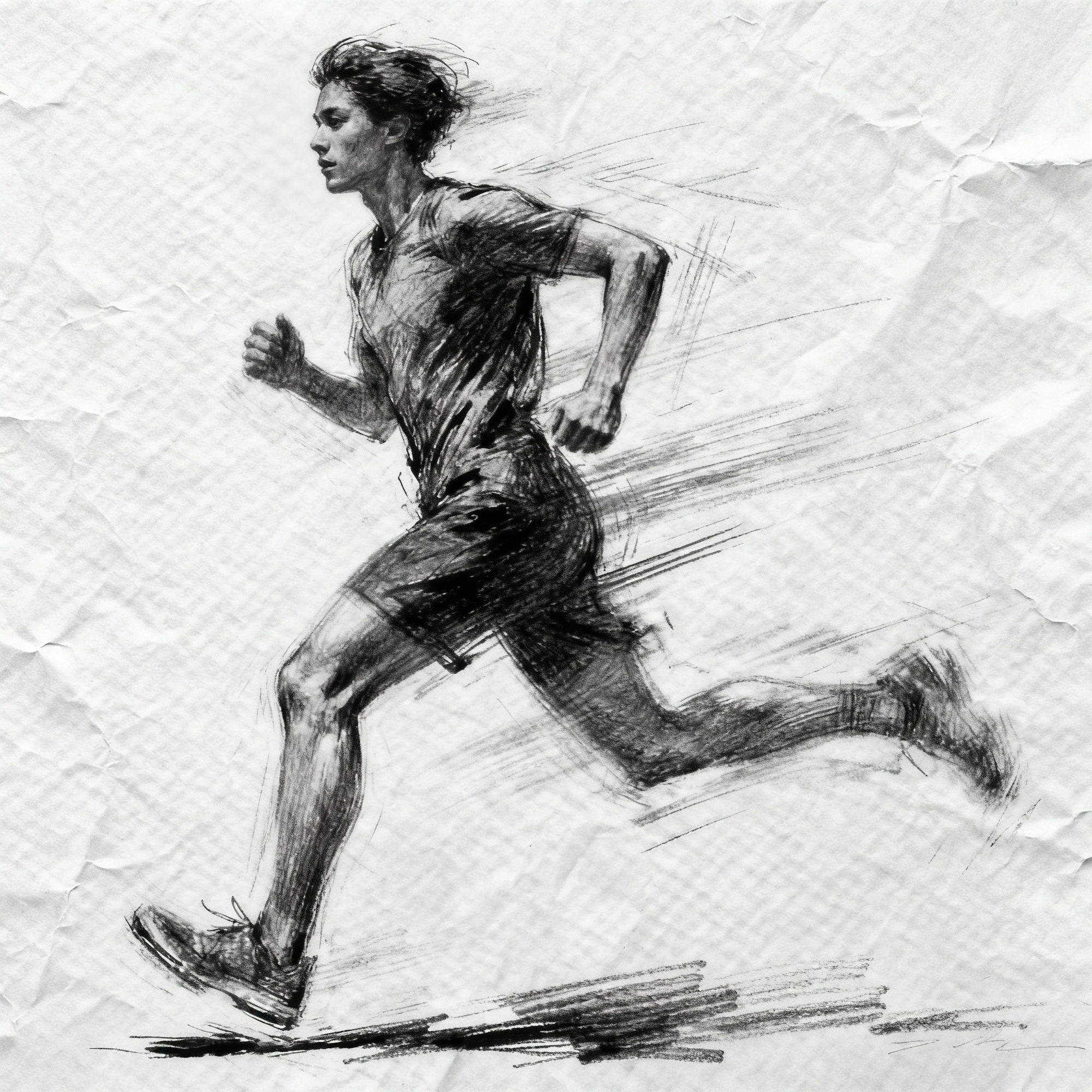 Person Running Drawings - Create Your Own AI Art
