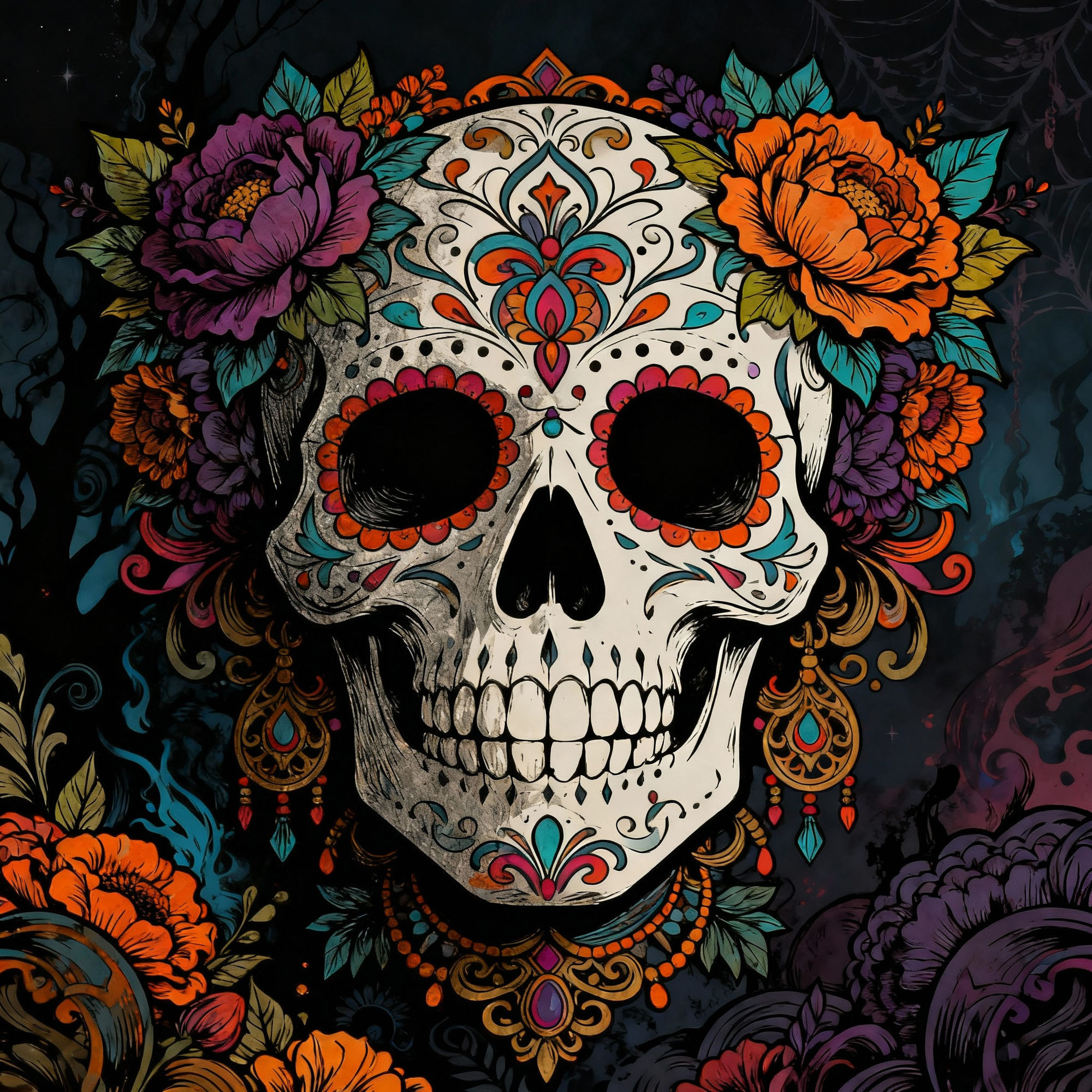 Sugar Skull Drawings - Create Unique AI Art