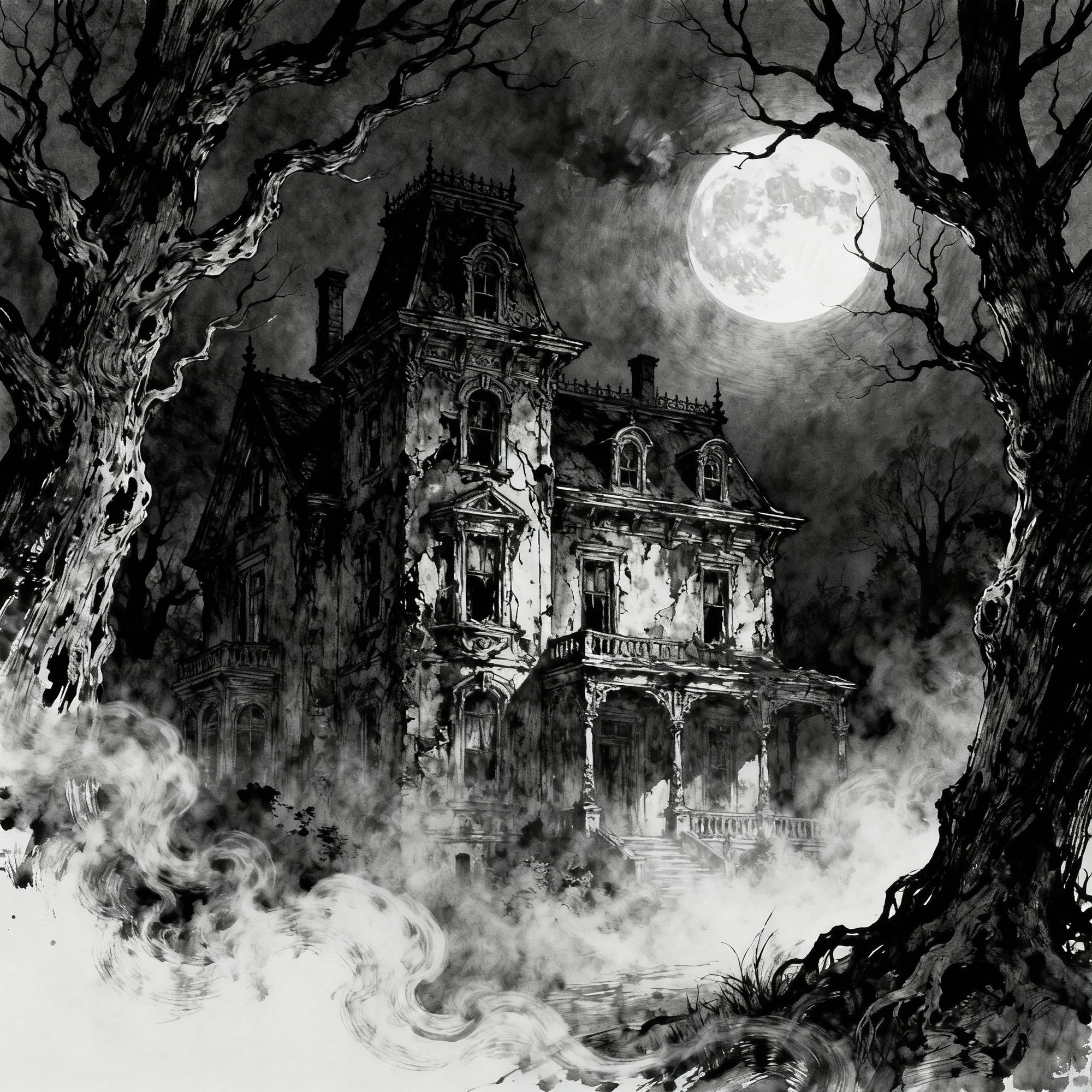 Creepy Drawings - AI Art Gallery | Nightcafe