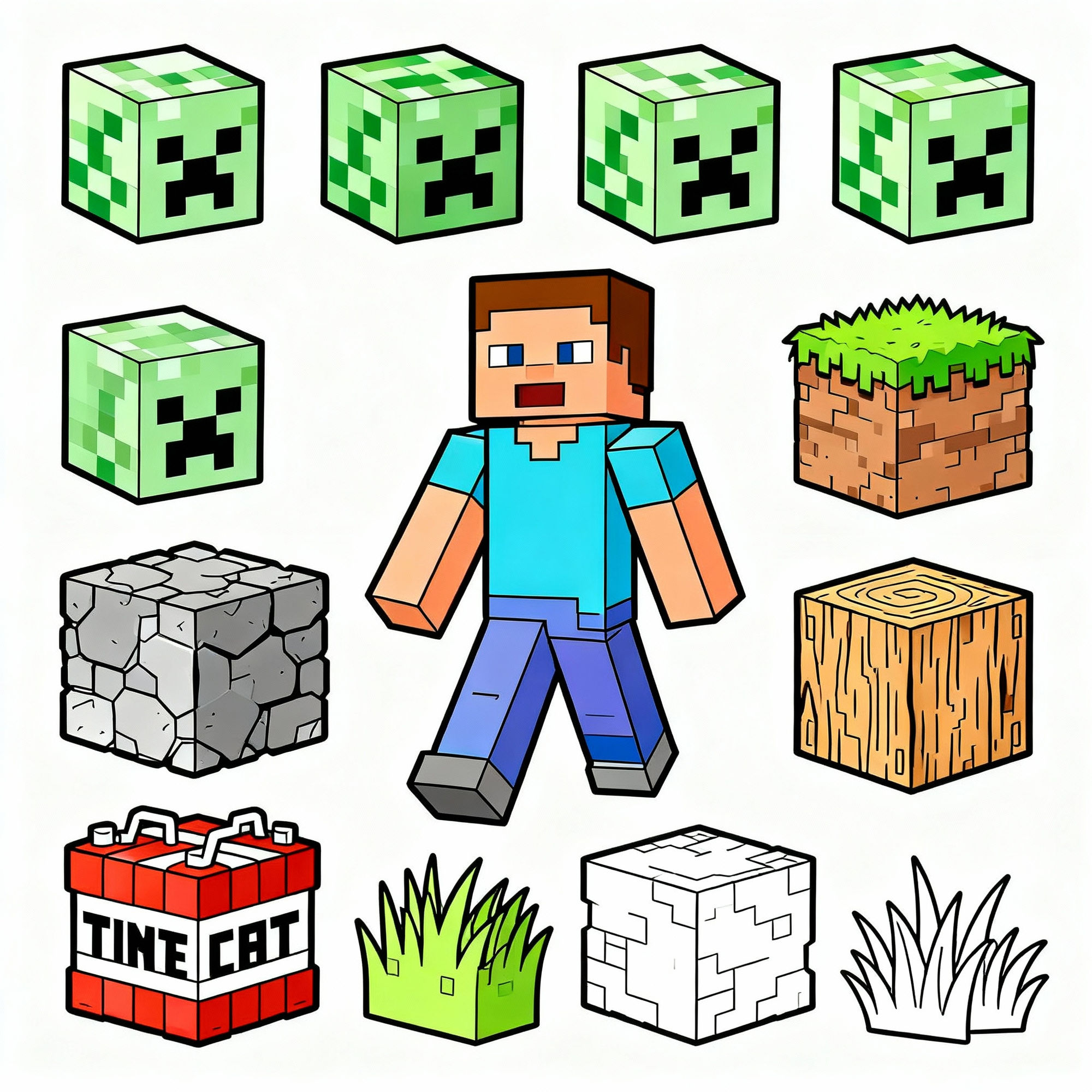 Minecraft Coloring Pictures - Free AI Generator