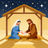 Manger Scene Clip Art - AI Generated
