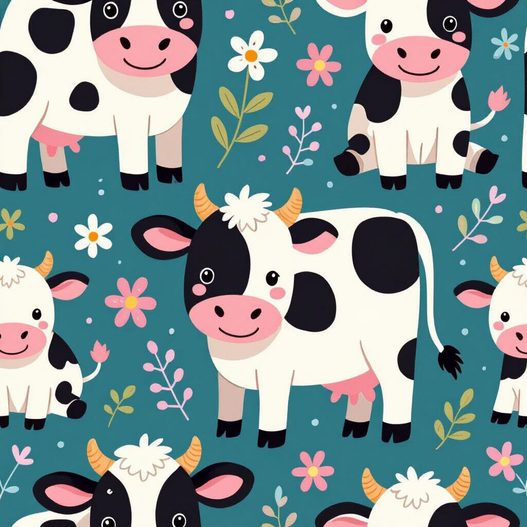 Cute Cow Print Wallpaper - Create Your Own!