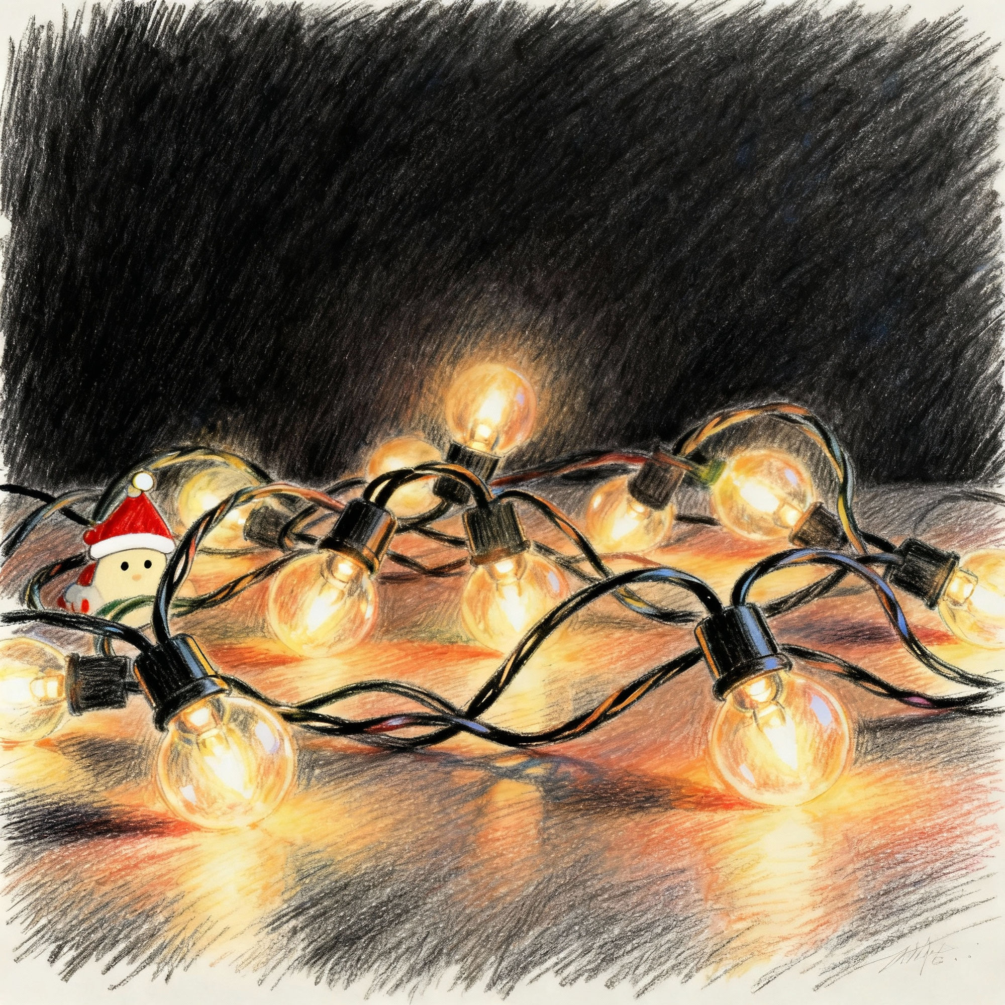 Easy Christmas Lights Drawings - Create Festive Art