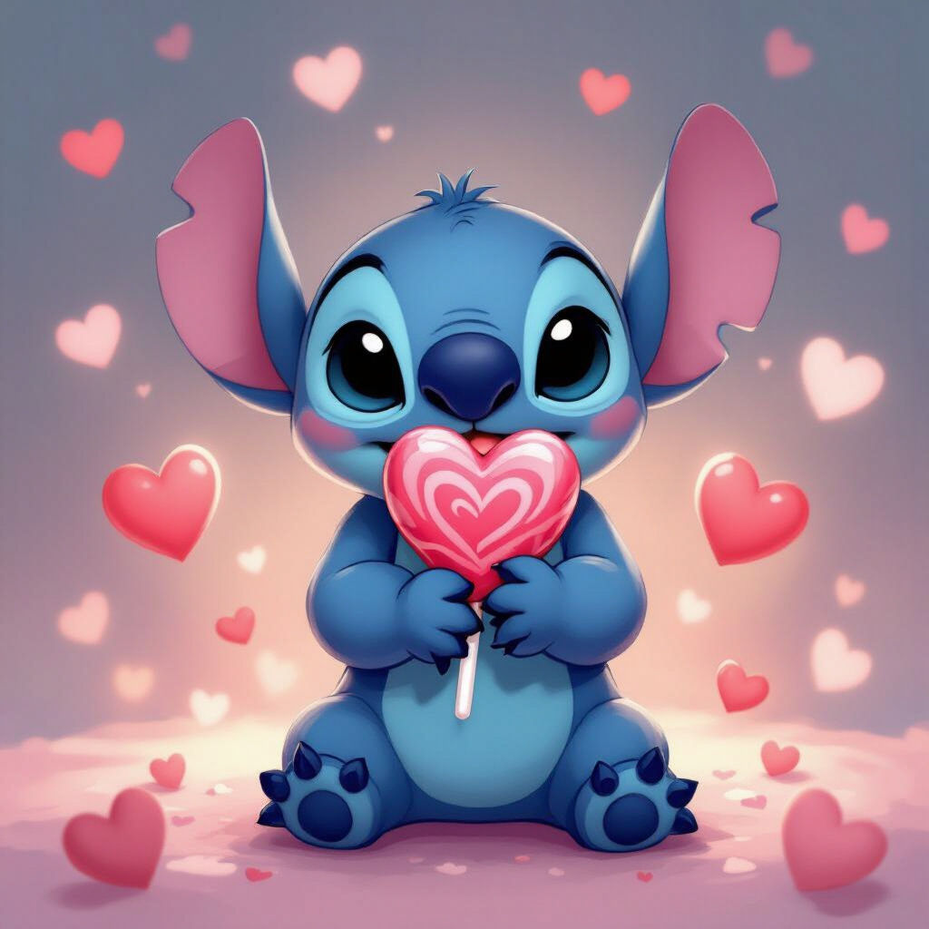 Stitch Valentines Day Wallpapers - Cute AI Art