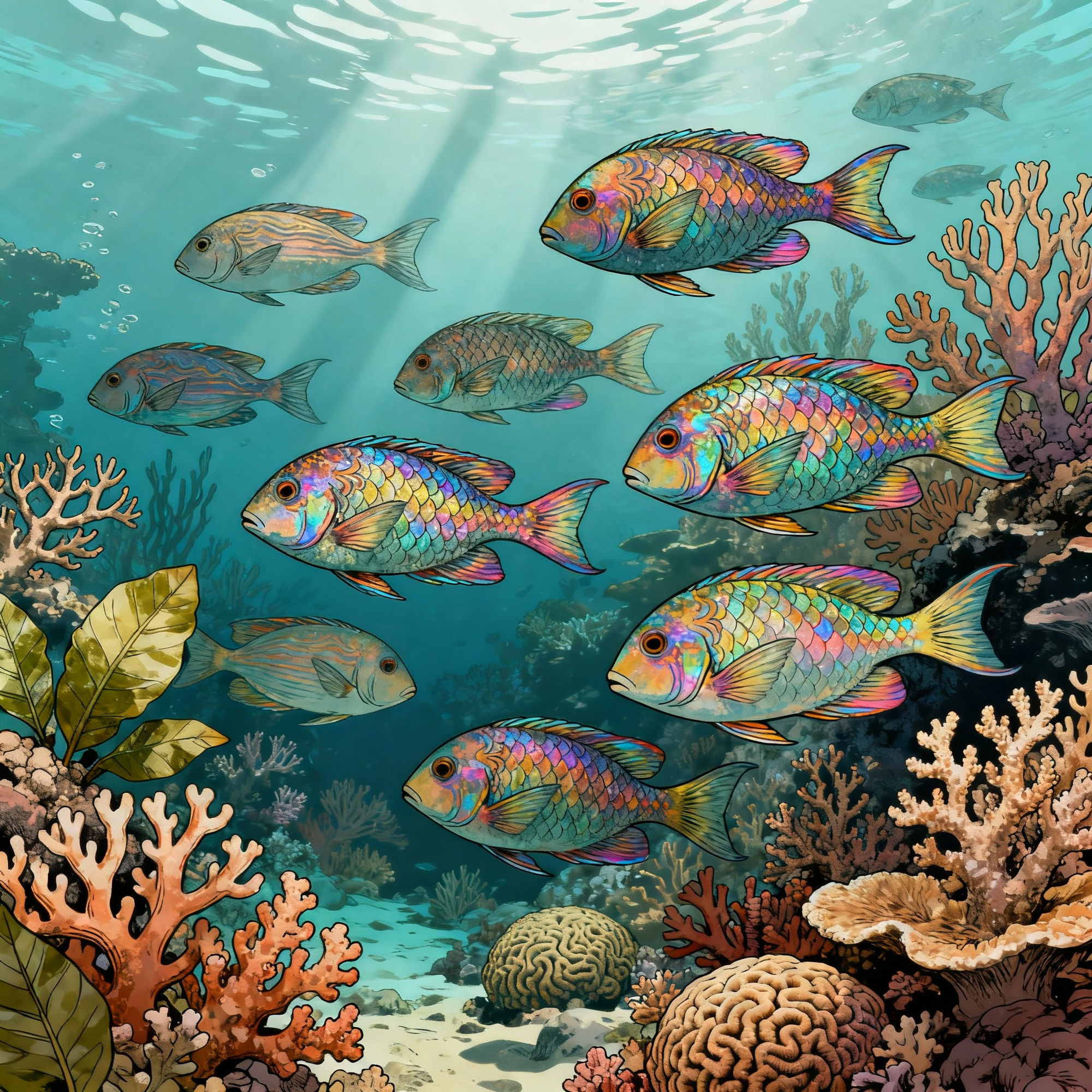 Drawing Of Fish - AI Generated Art Gallery