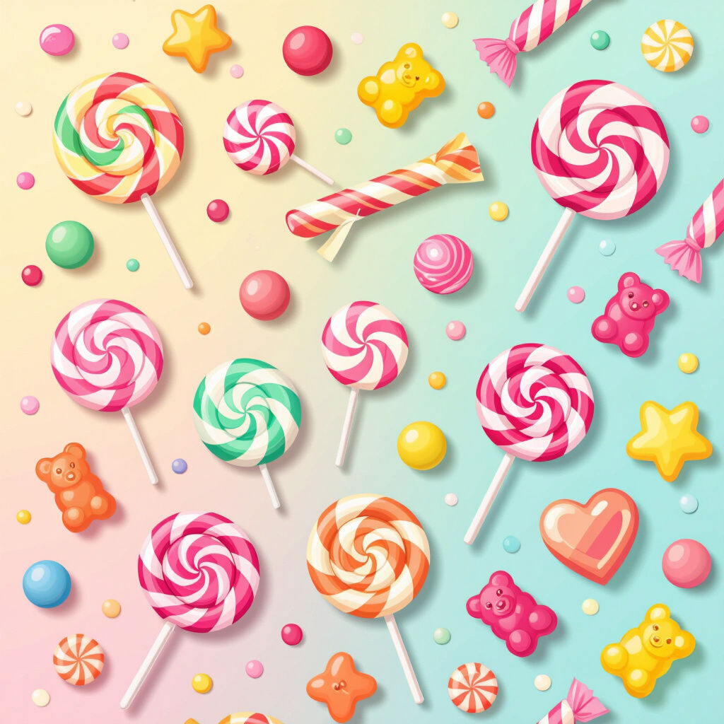 Candy Clip Art - Adorable AI-generated Graphics For Your Projects