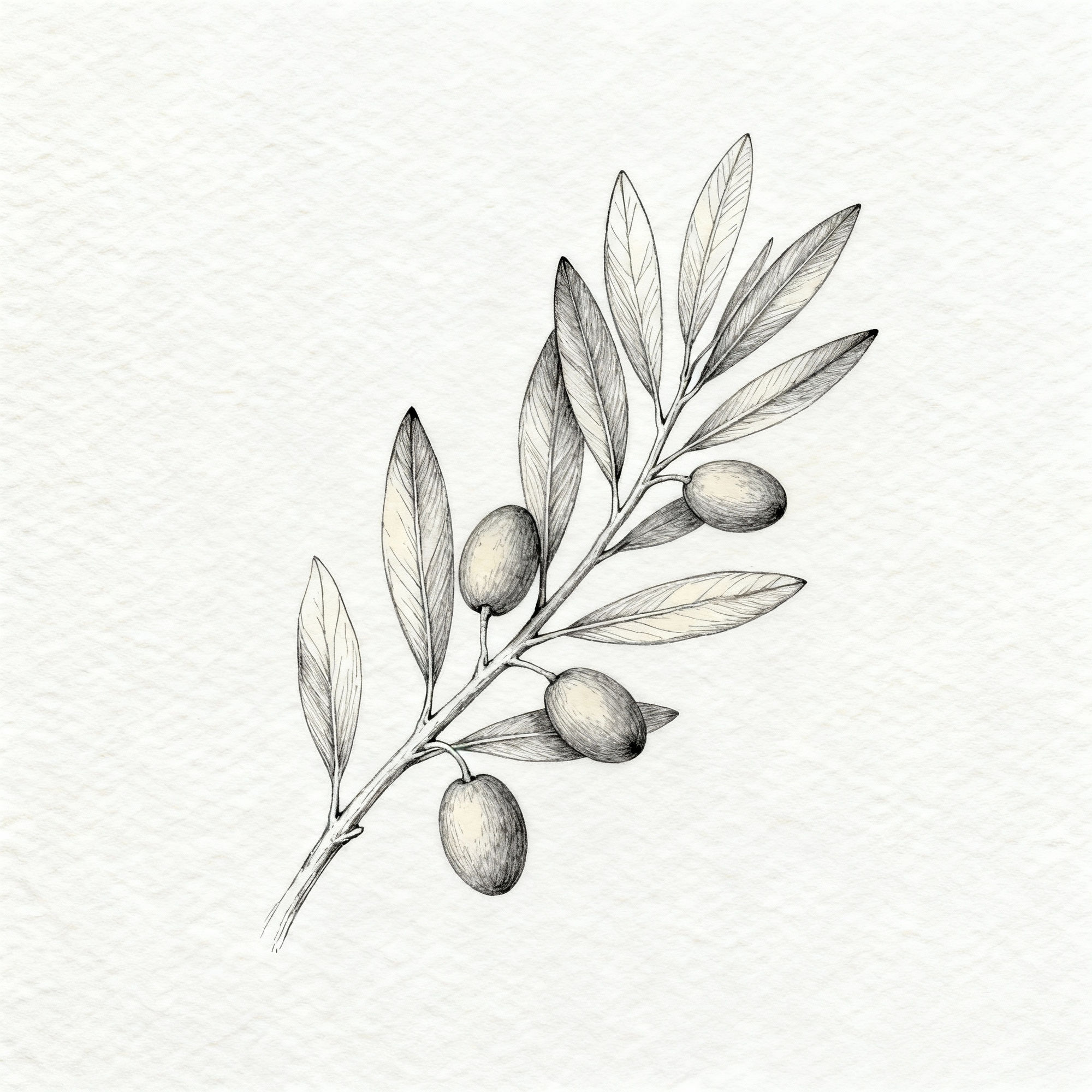Olive Branch Drawings - AI Generated Art