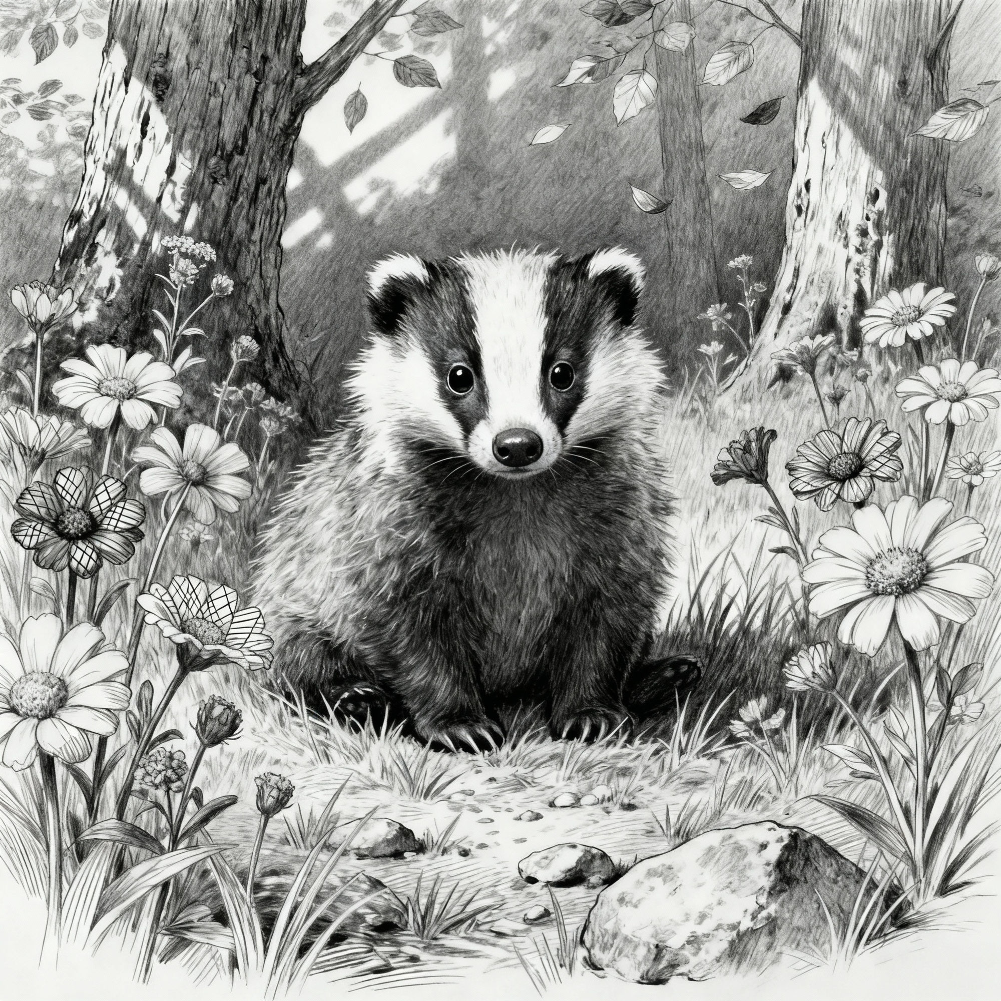 Badger Drawings - AI Art Gallery