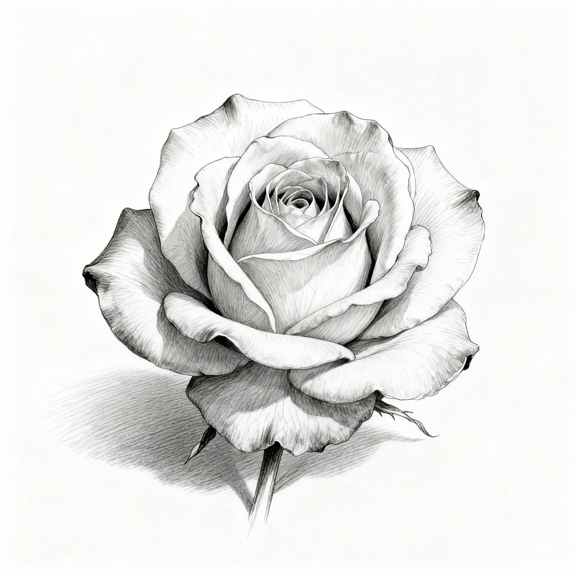 Easy Simple Flower Pencil Drawing - AI Generated Art