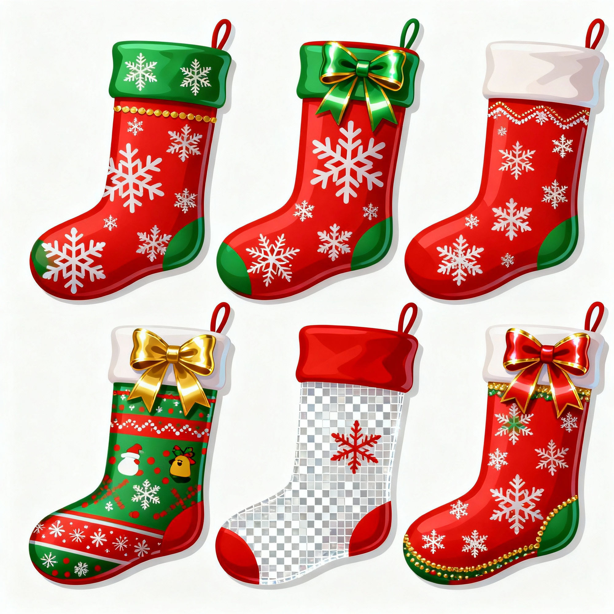 Stocking Clip Art - AI Generated Christmas Designs
