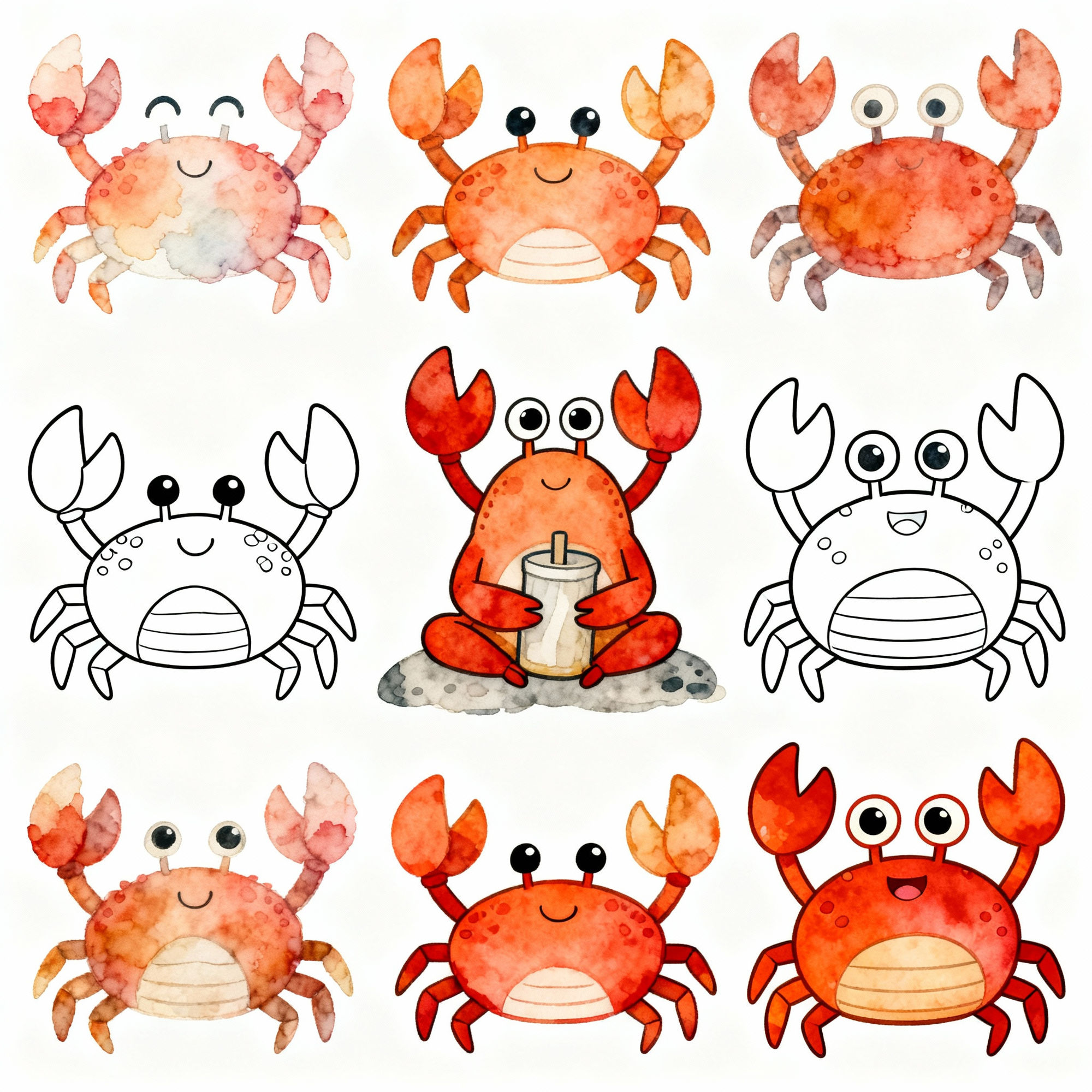 Crab Clip Art - Cute & Creative Designs