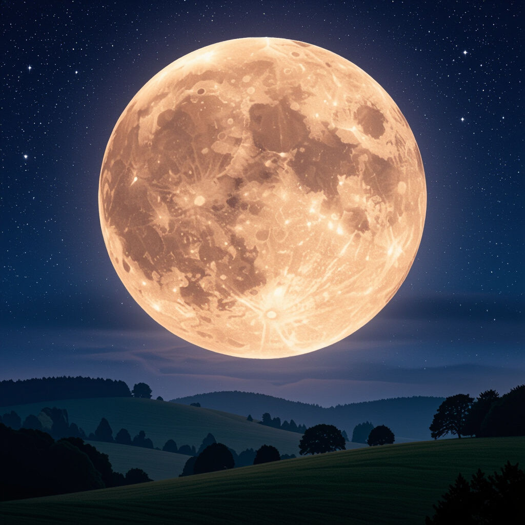 Pictures Of The Strawberry Moon - AI Generated Art