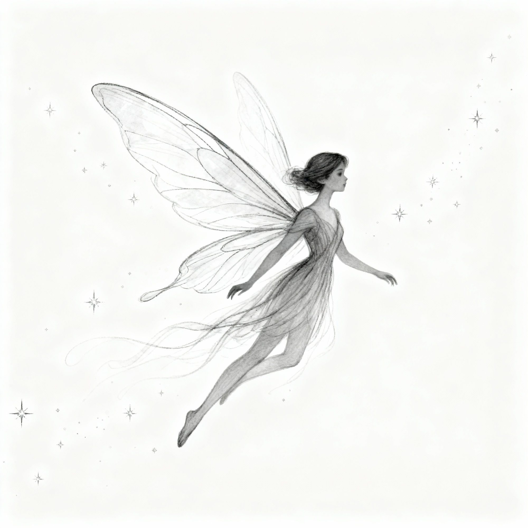 Easy Fairy Drawings - Simple AI Art For Beginners | Nightcafe