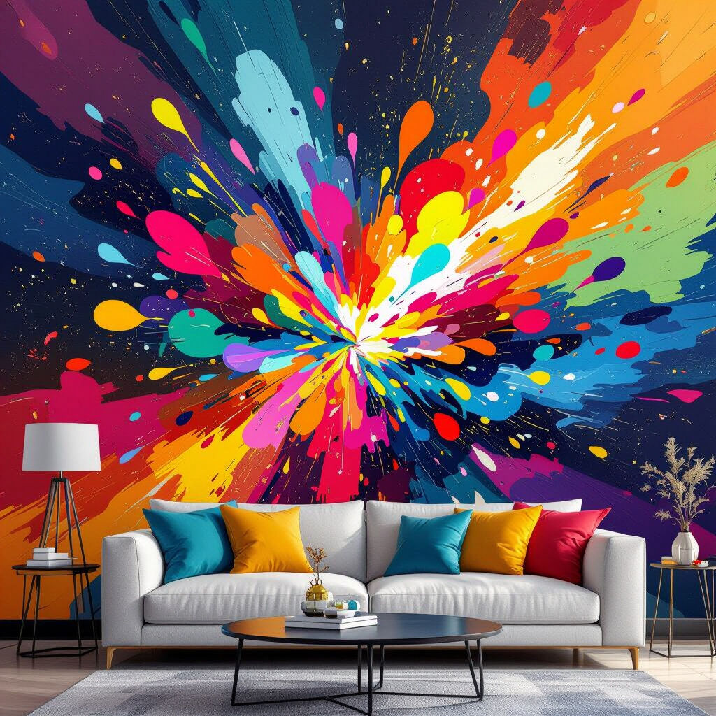 Abstract Wall Art For Living Room - AI Generated Designs