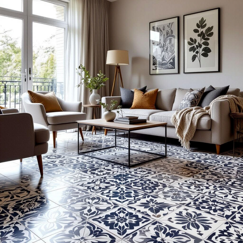 Vinyl Flooring That Looks Like Ceramic Tile - AI Generated Images