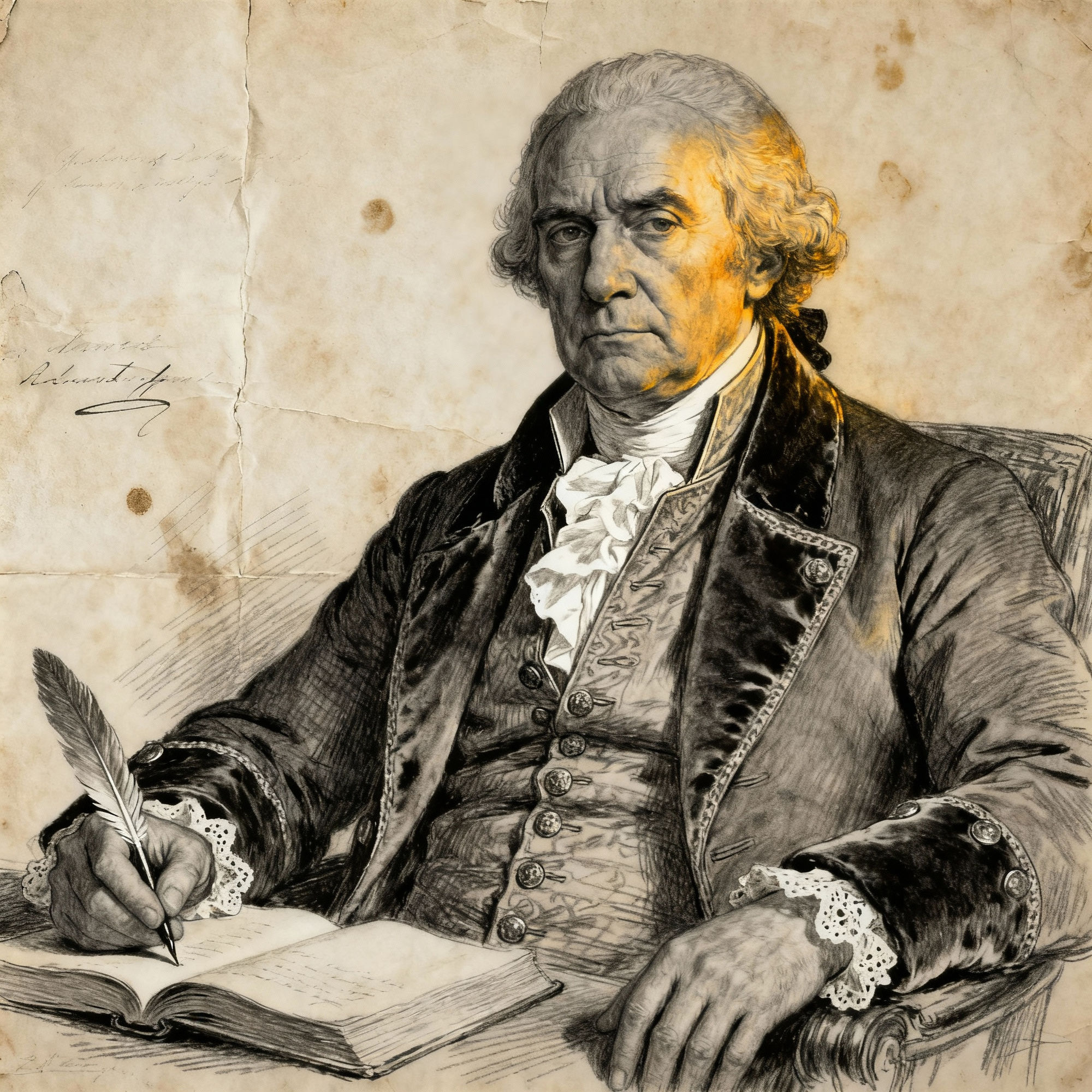 James Madison Drawings - AI Generated Portraits