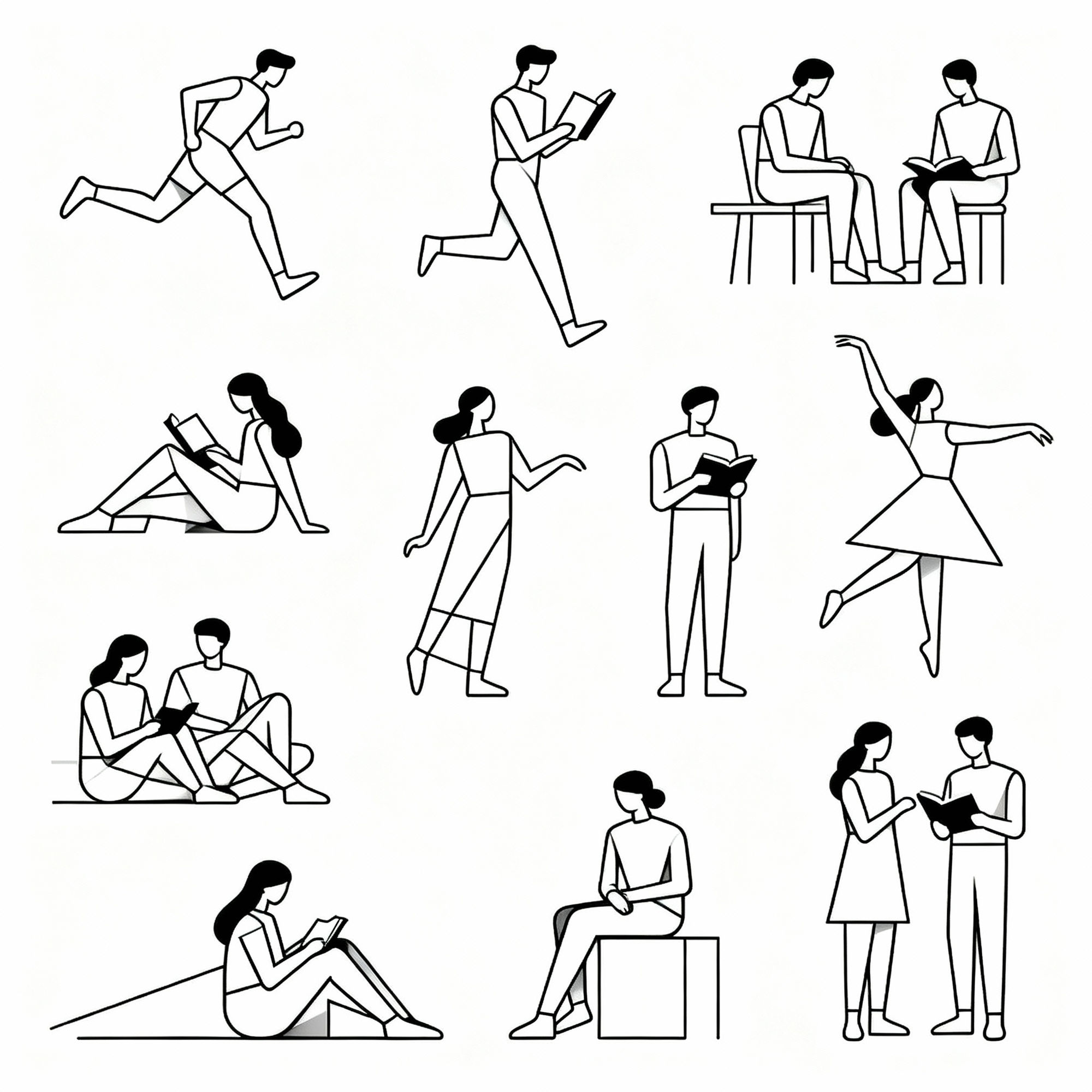 Simple People Drawings - AI Art Gallery