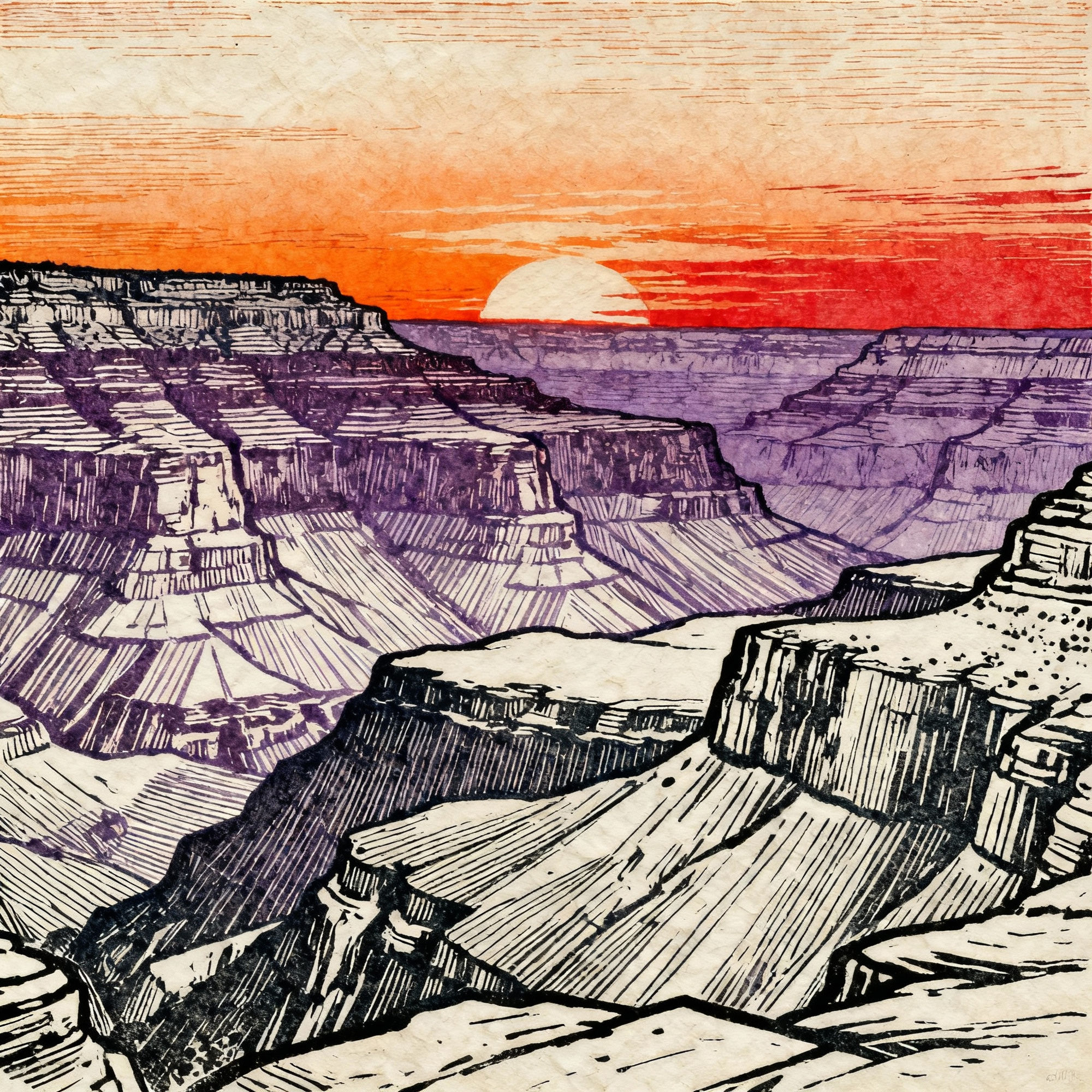 Grand Canyon Drawings - AI Art Gallery