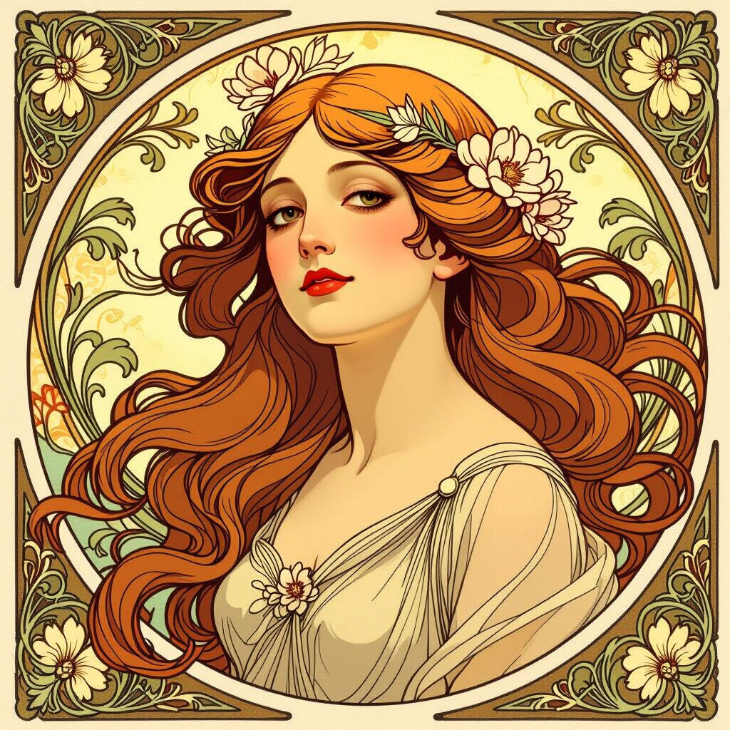 Mucha Art Nouveau Art - AI Generated Masterpieces