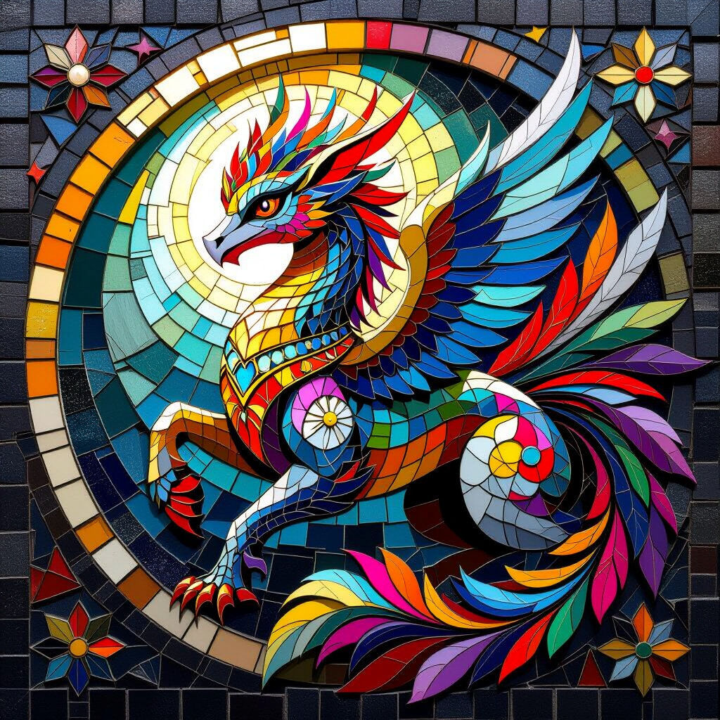 AI-generated Mosaic Art Designs | Create Your Own