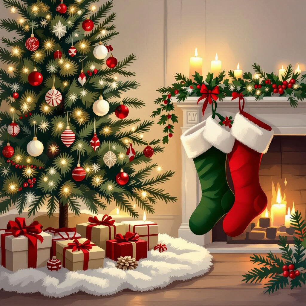 Aesthetic Christmas Wallpapers - Preppy & Festive AI Art