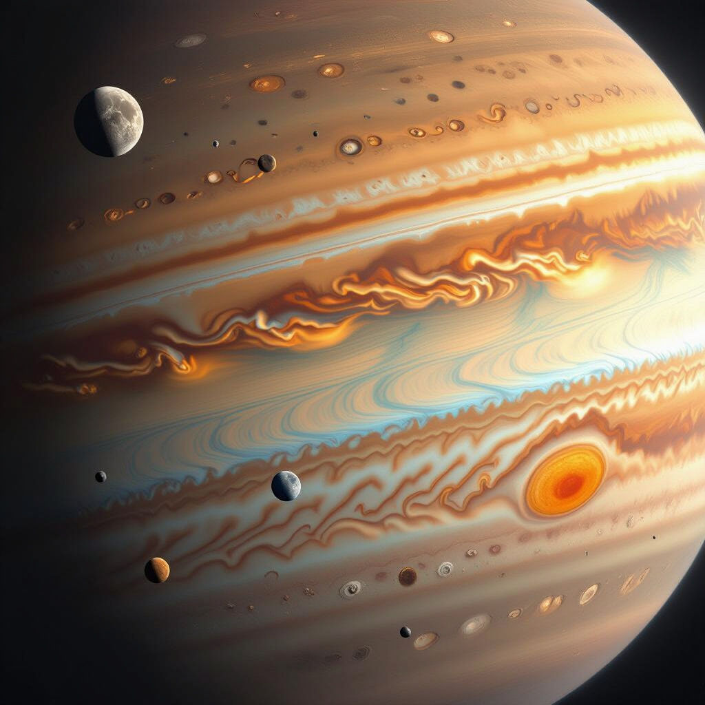 Jupiter Wallpaper - AI Generated Space Art