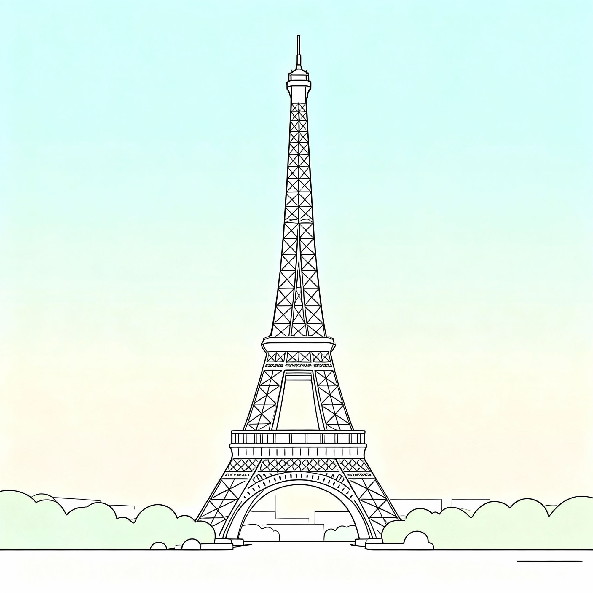 Easy Eiffel Tower Drawings - Create Your Own AI Art