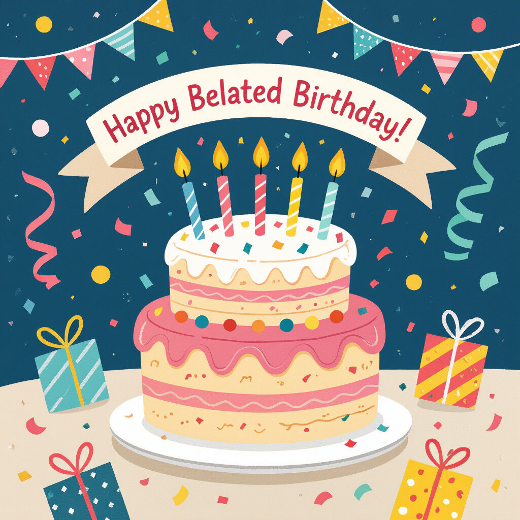 Happy Belated Birthday Images & Gifs - Create Yours Now!