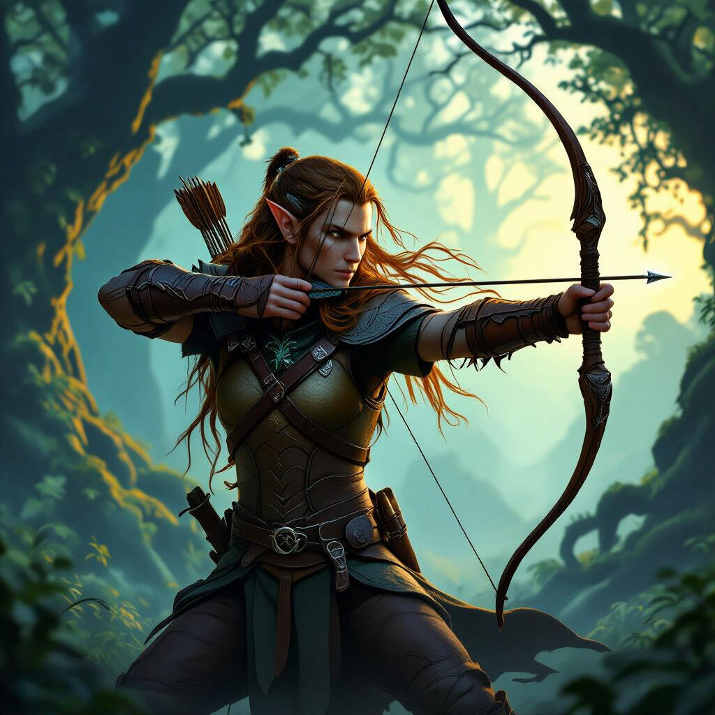 Fantasy Hunter Art - AI Generated