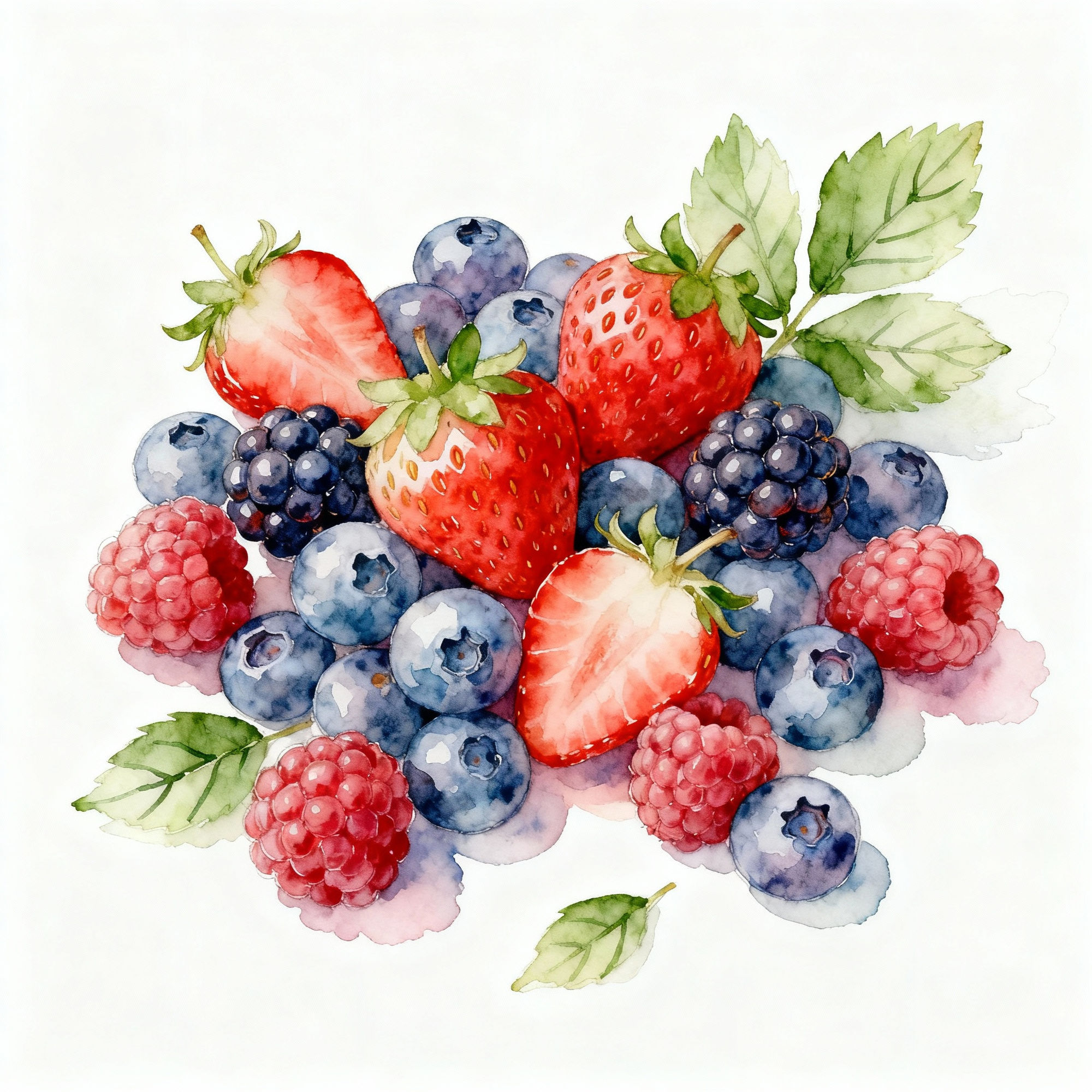Berries Drawing - AI Art Gallery
