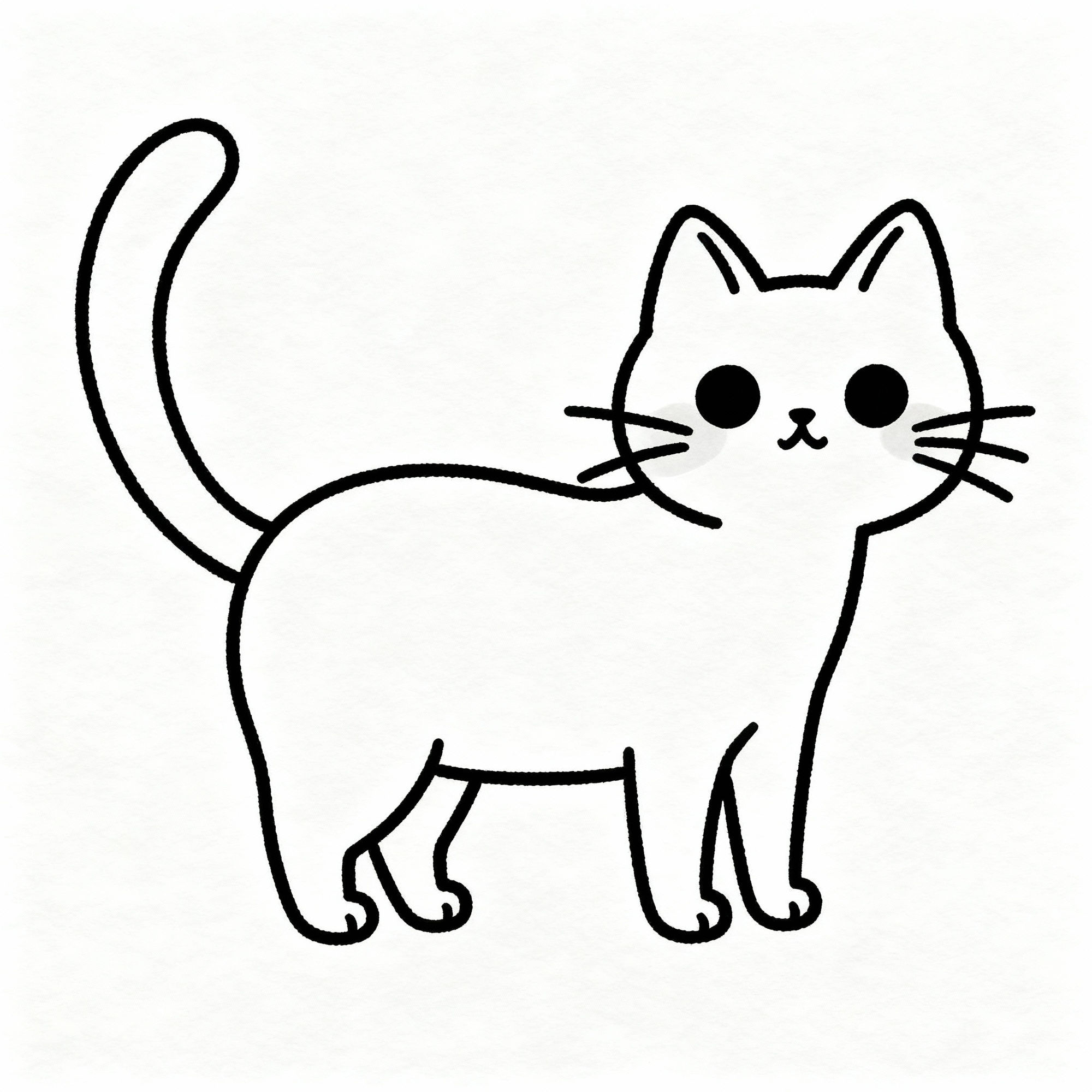 Cat Clip Art Black And White - AI Generated