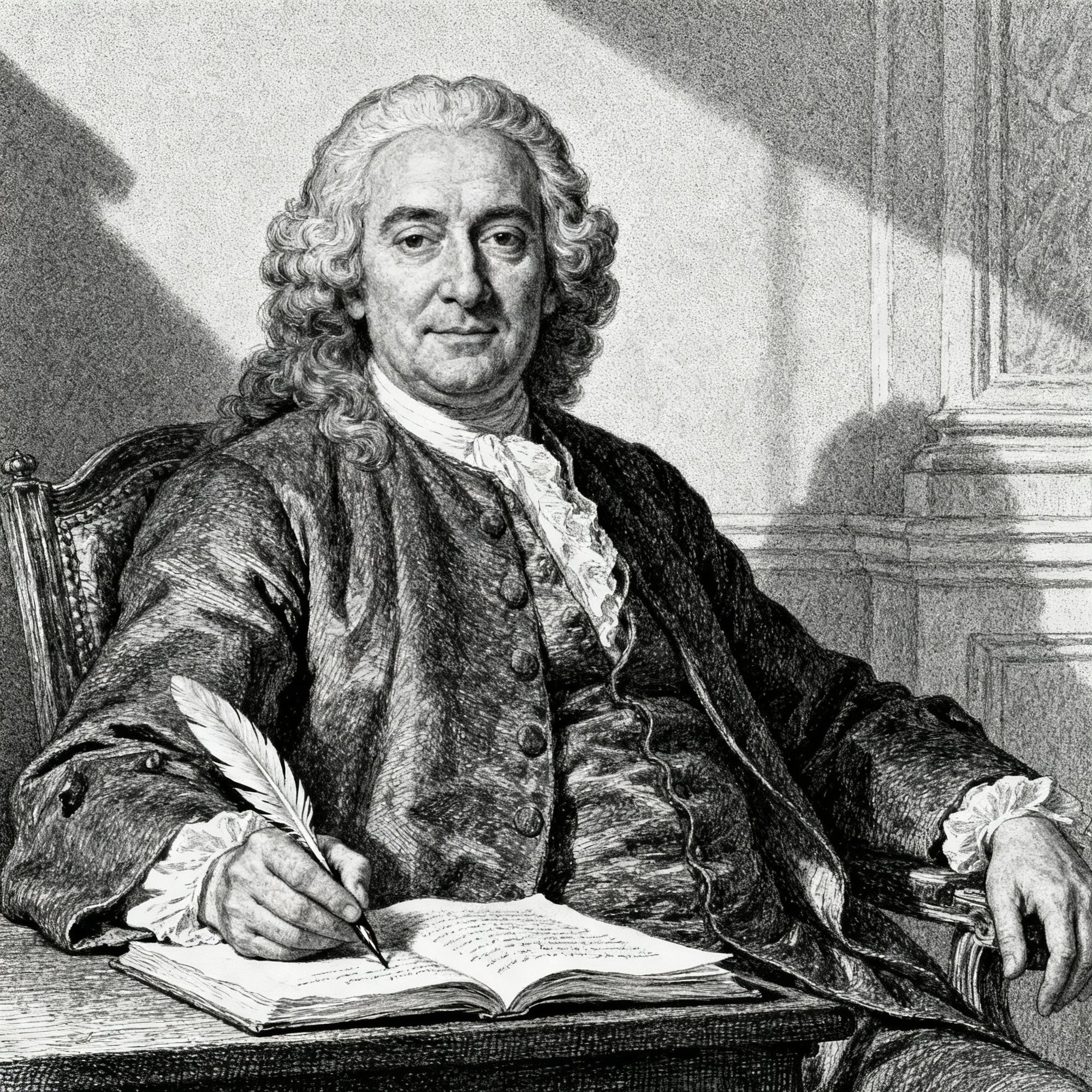 Voltaire Drawing - AI Art Gallery | Nightcafe Creator