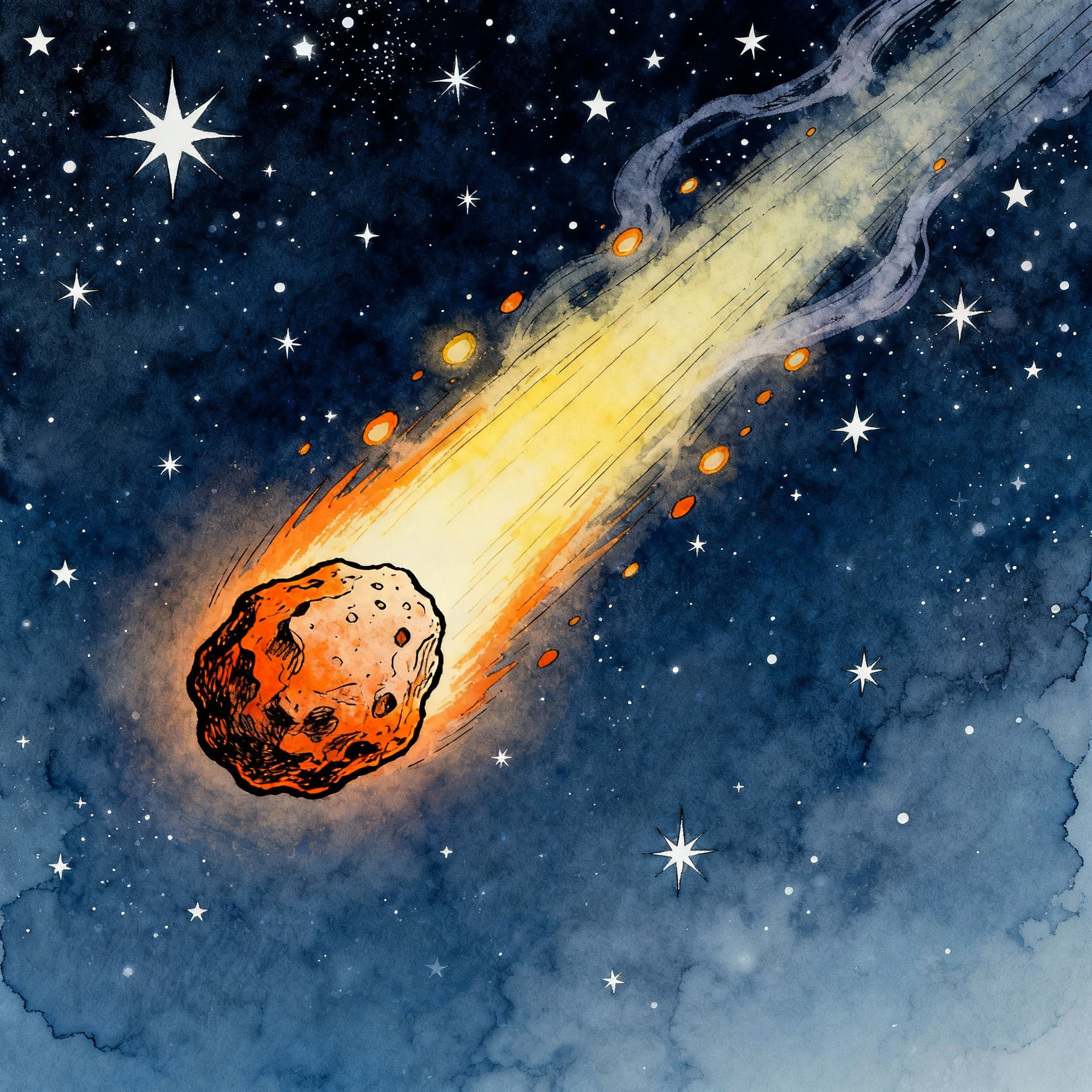 Meteor Drawings - AI Generated Art