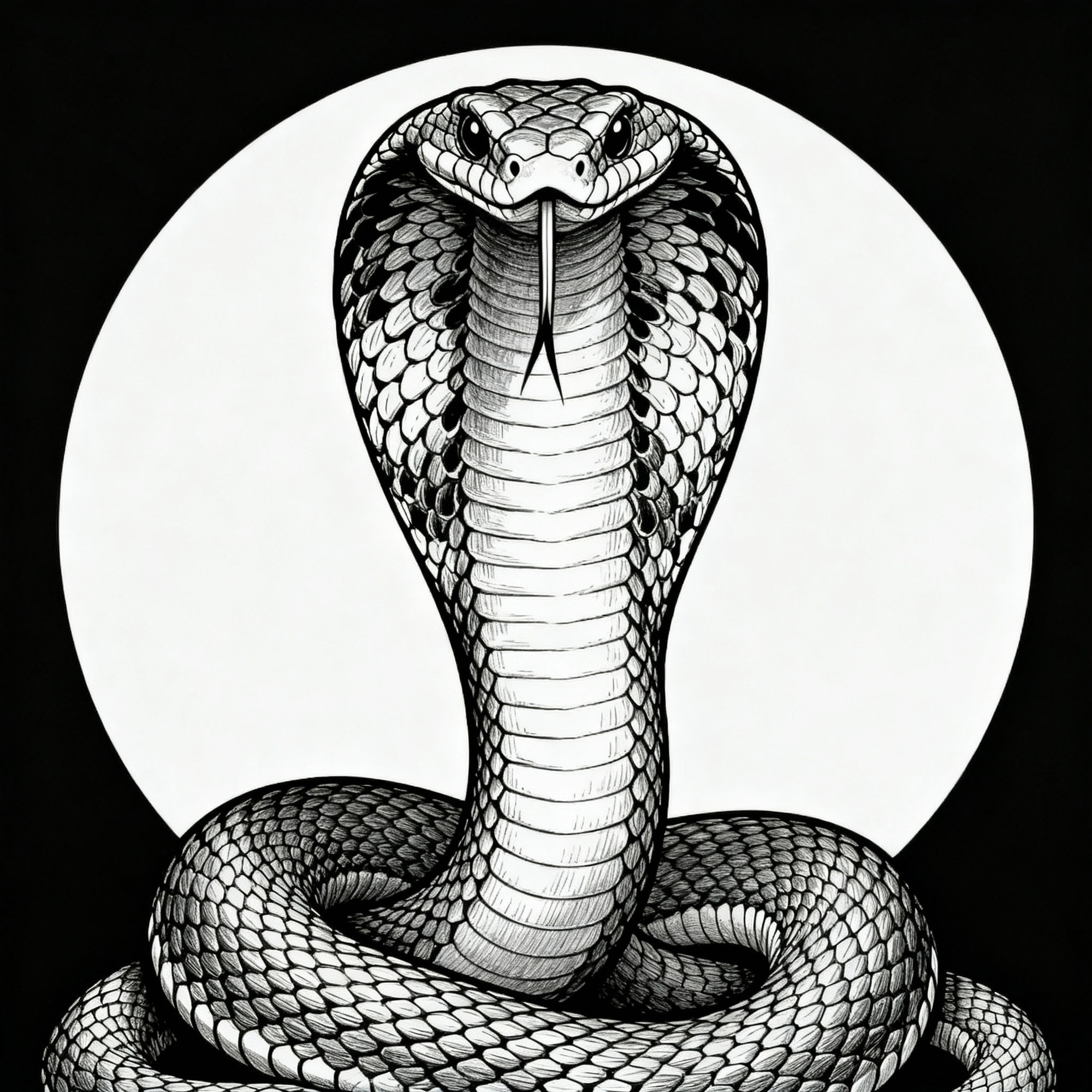 Cobra Drawing - AI Generated Art Gallery